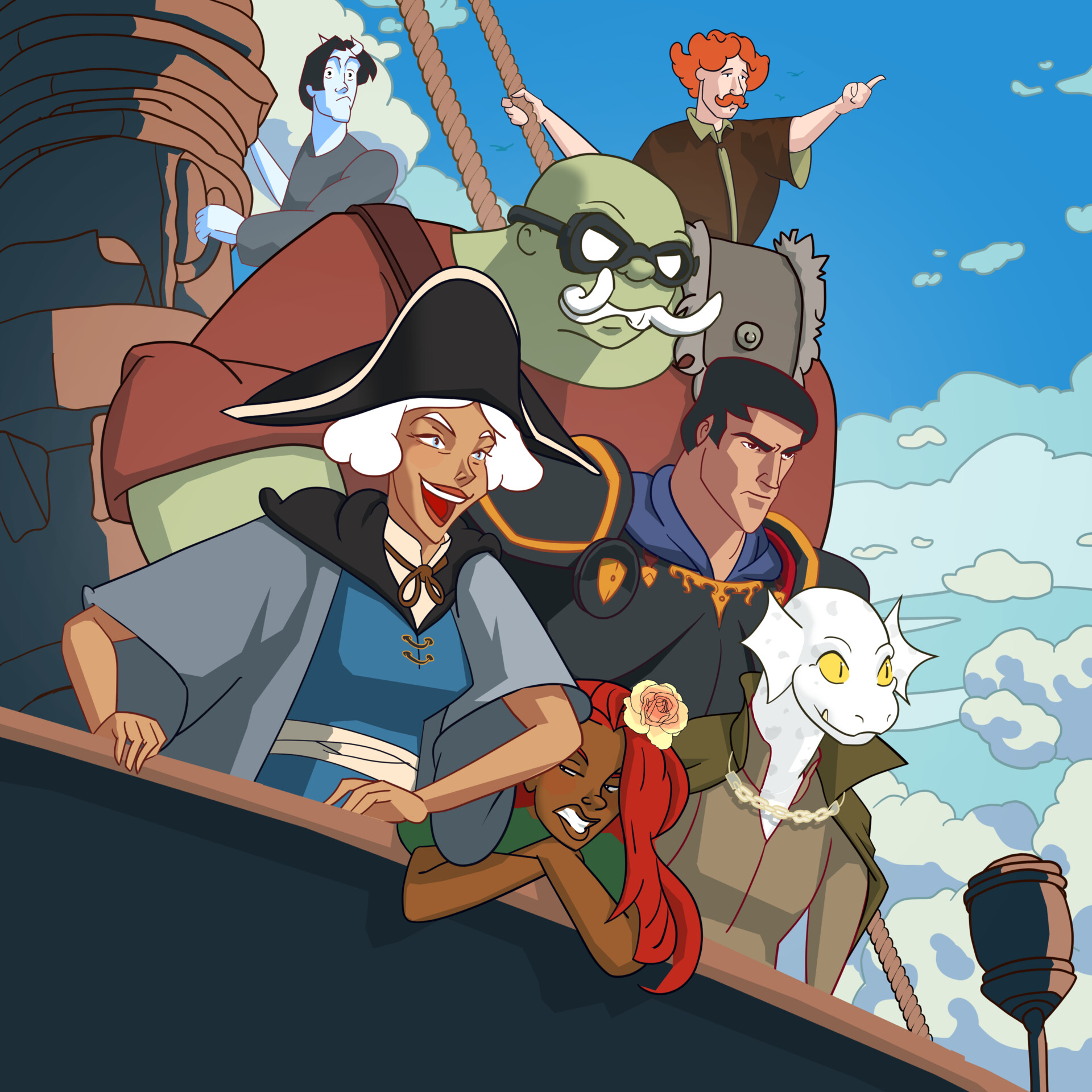 ArtStation - 7 DnD characters on a ship