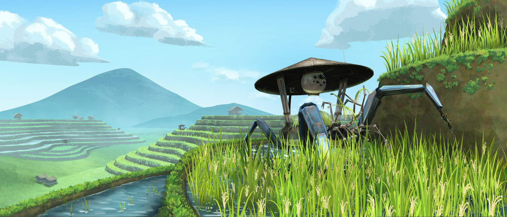 ArtStation - Rice Field Mecha