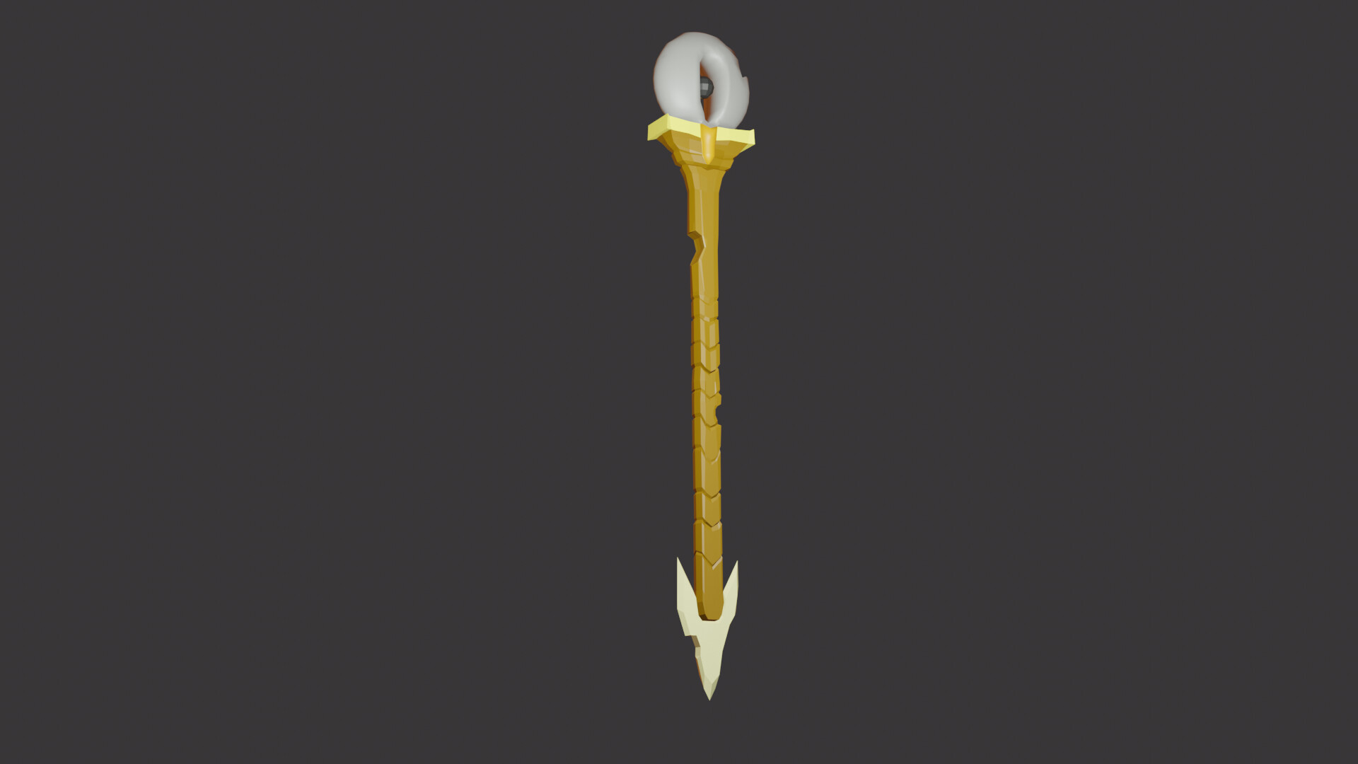 Jeff Mataitai - Handmade Low poly polynesian scepter + BG Scene Stylized