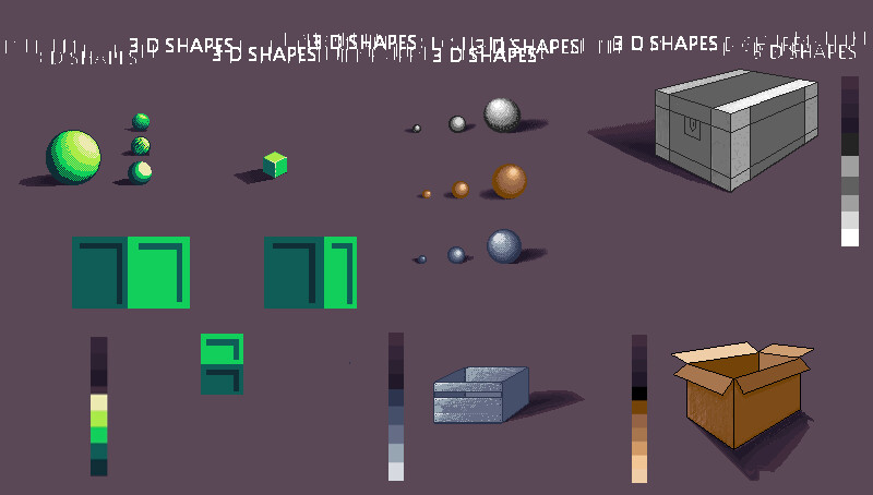 ArtStation - 3d Shapes Pixel Art for Games