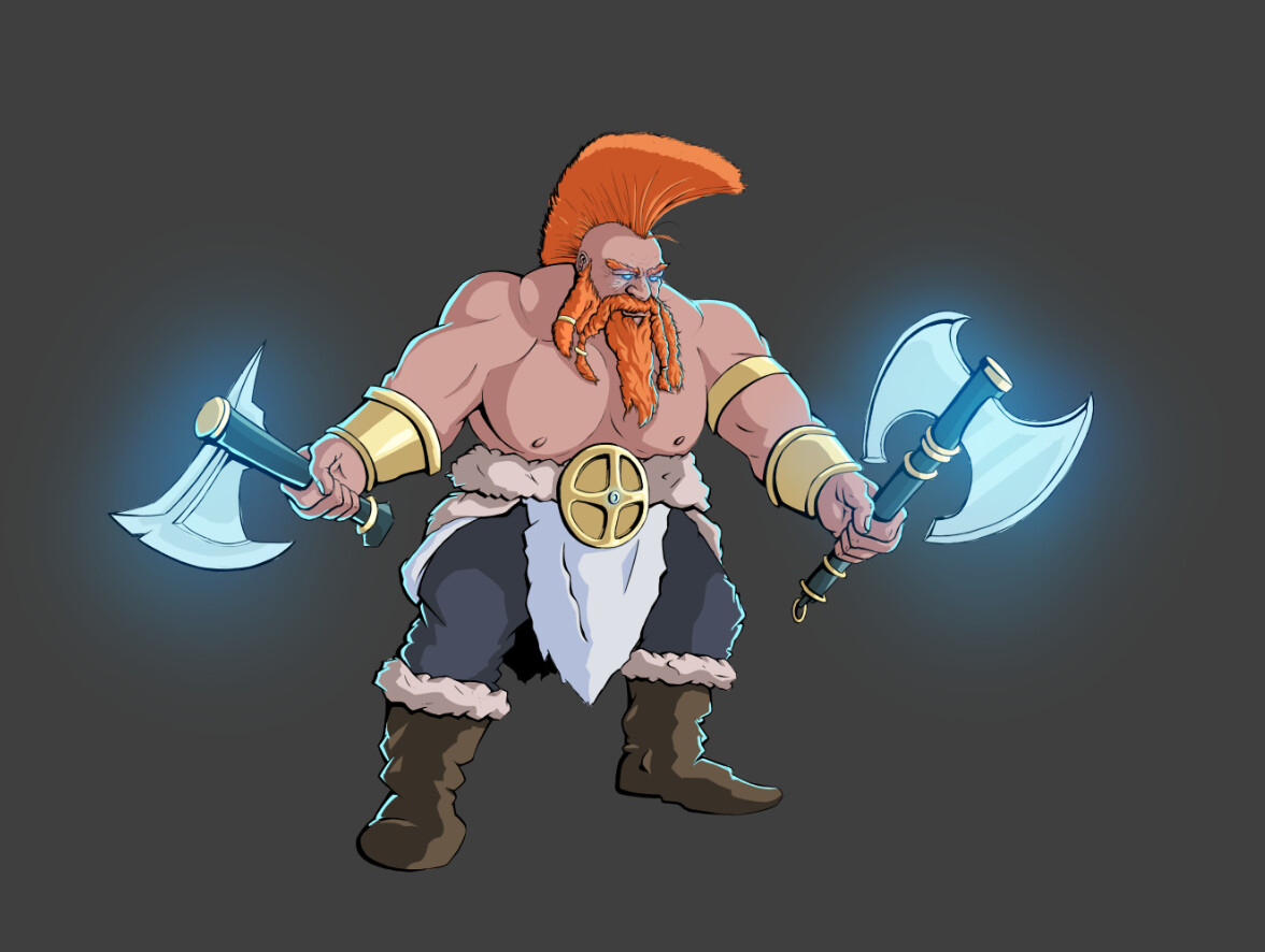 ArtStation - Dwarf Lightning Berzerker