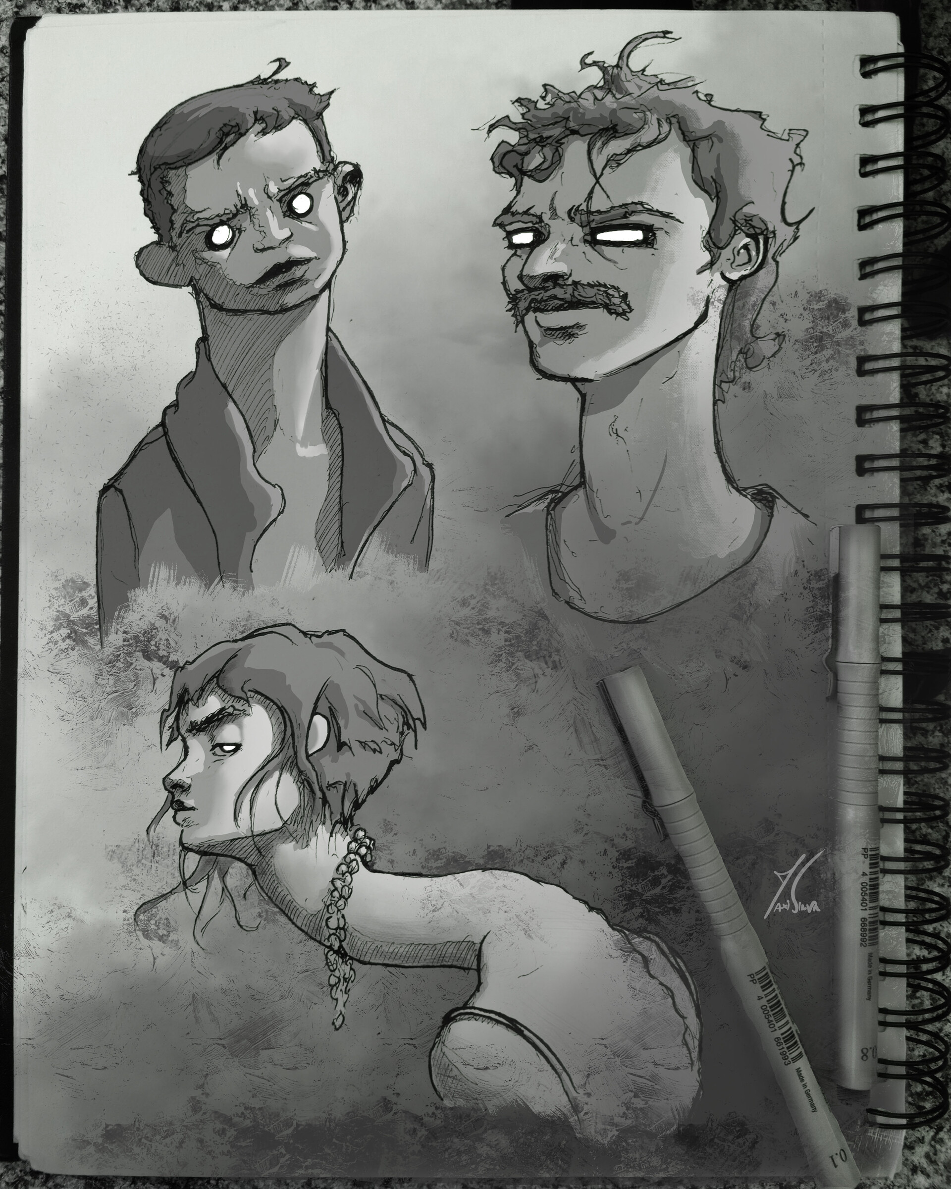 ArtStation - Black & white sketches