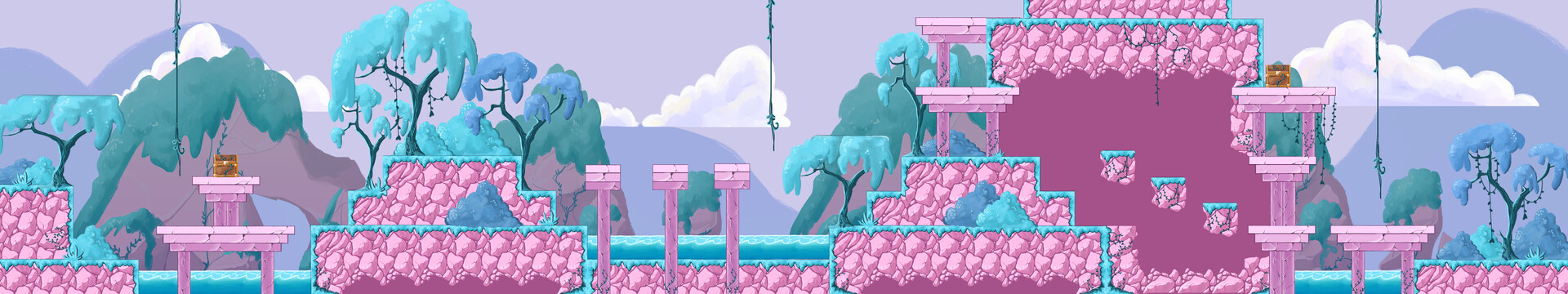 ArtStation - 2D Pastel platformer concept art