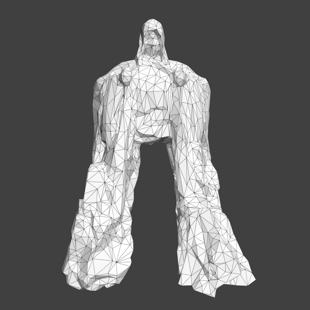 3D Models by 3D Landscape - Low poly Giant Gate Cliff Statue 220607