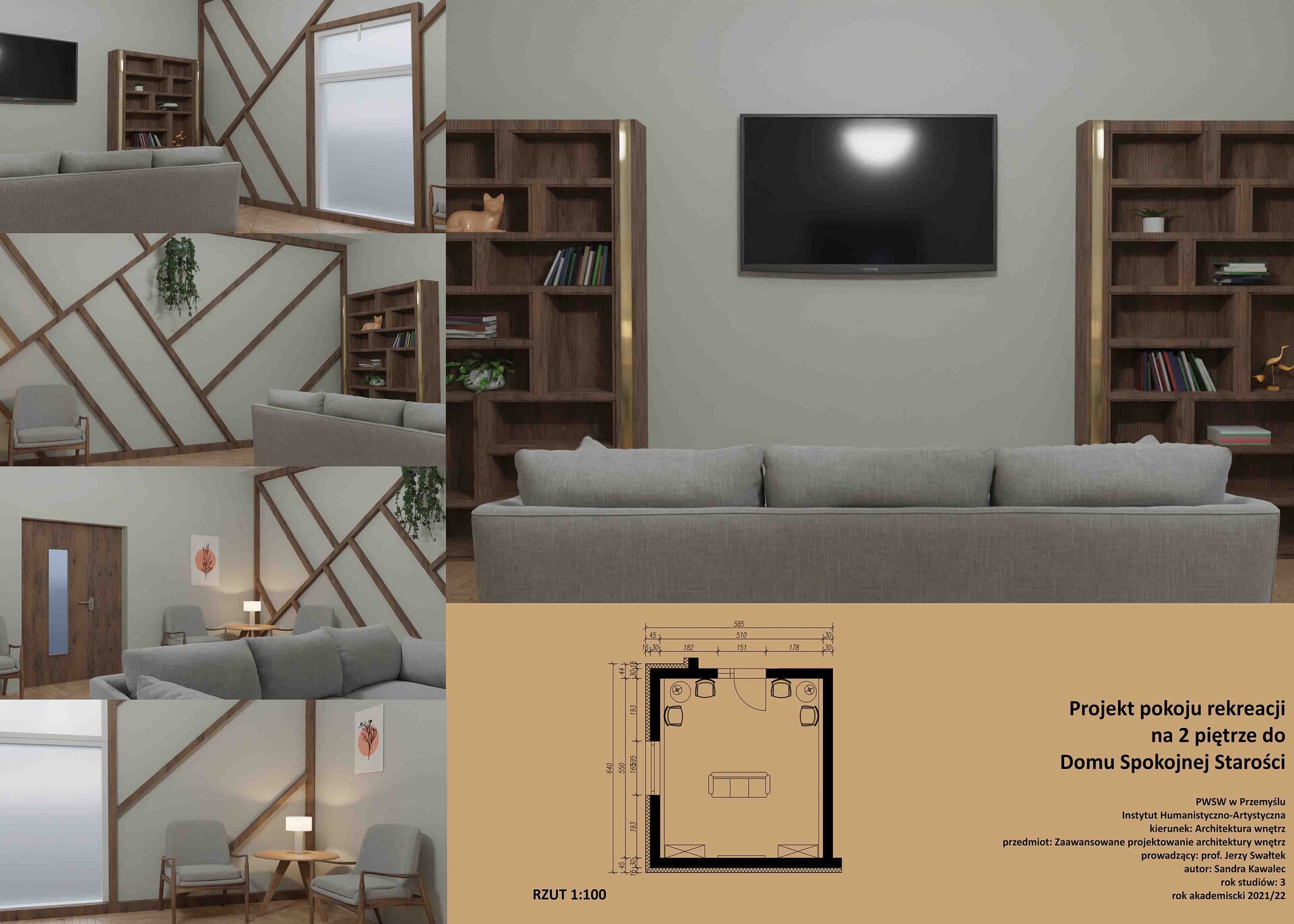 ArtStation - Recreation room on the 2nd floor in the retirement home