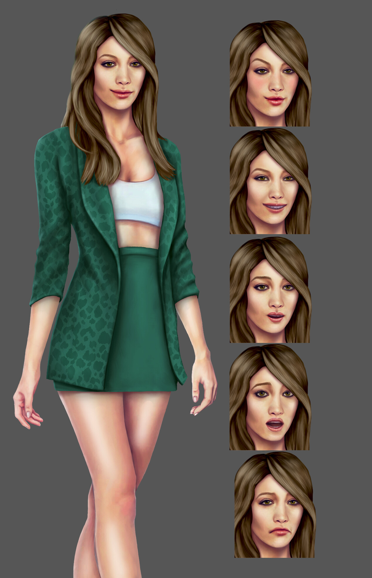 ArtStation - Visual novella female character