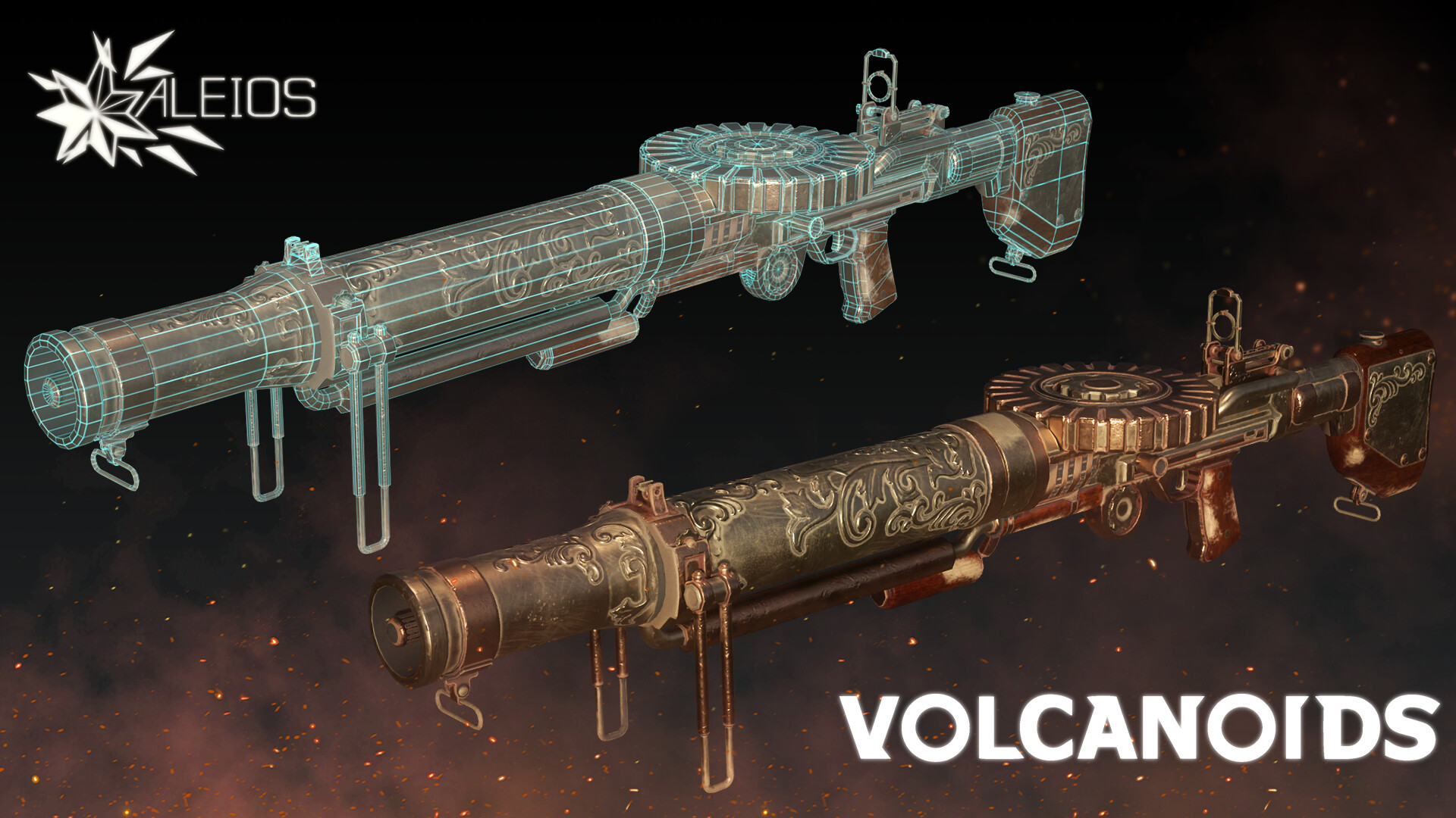 ALEIOS studio - Steampunk Lewis Gun