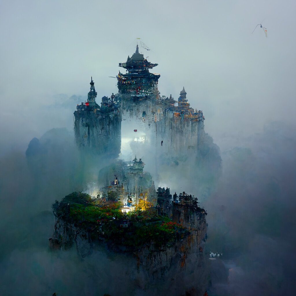 ArtStation - temple in the sky