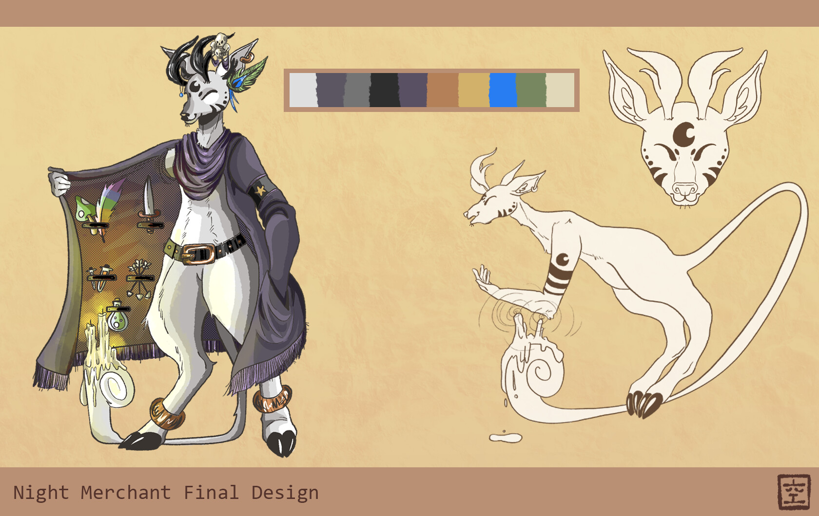 ArtStation - Night Merchant Character Concept and Progression