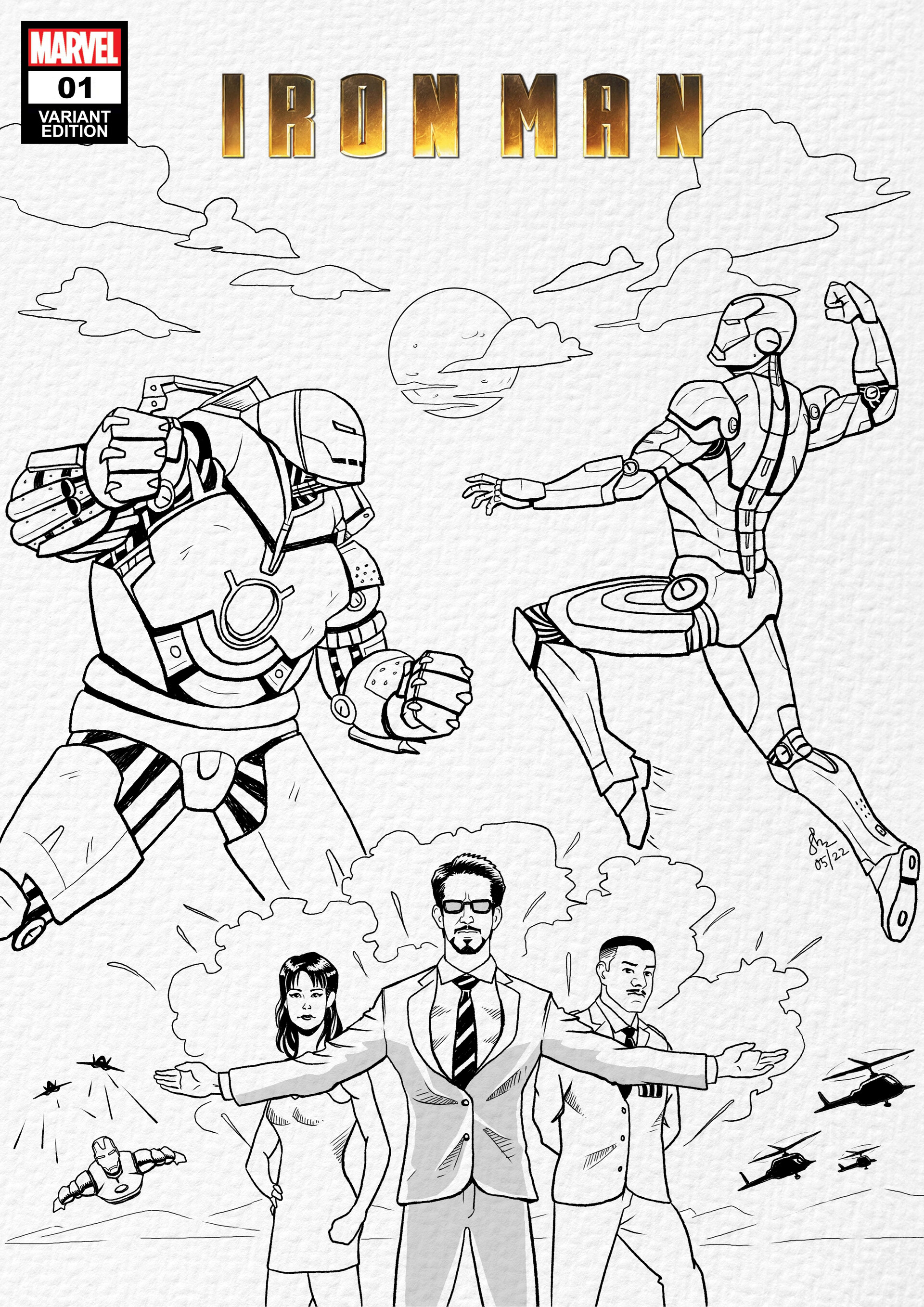 coloring pages of iron man 2