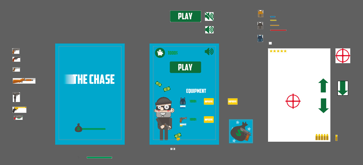 ArtStation - 2d game interface "the chase"