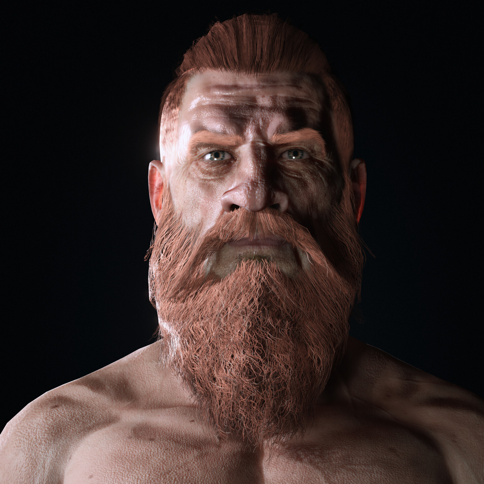 ArtStation - Red Head Men Bearded Portrait 3D Character Showreal