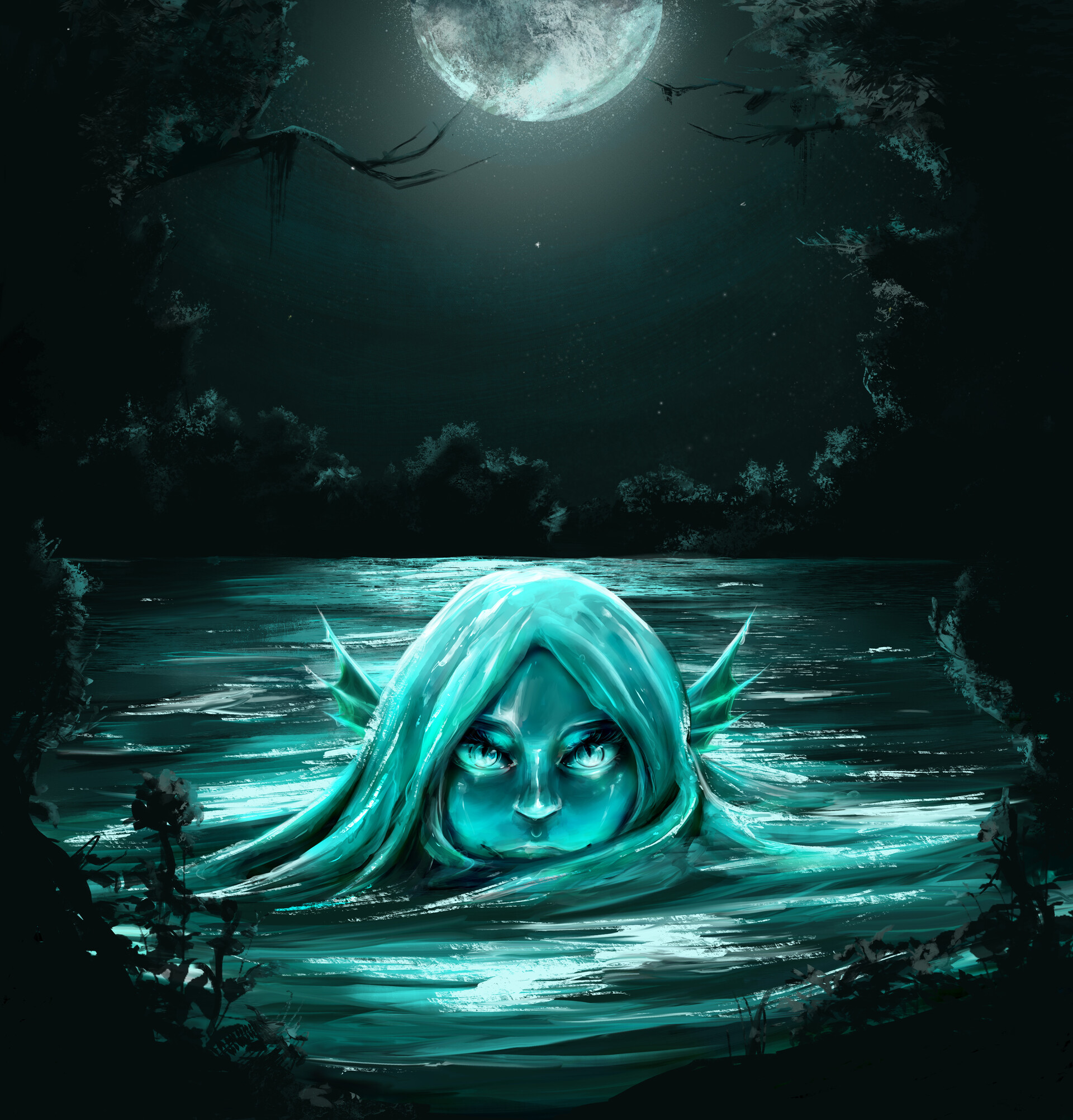 ArtStation - The Moonlight Water Nymph