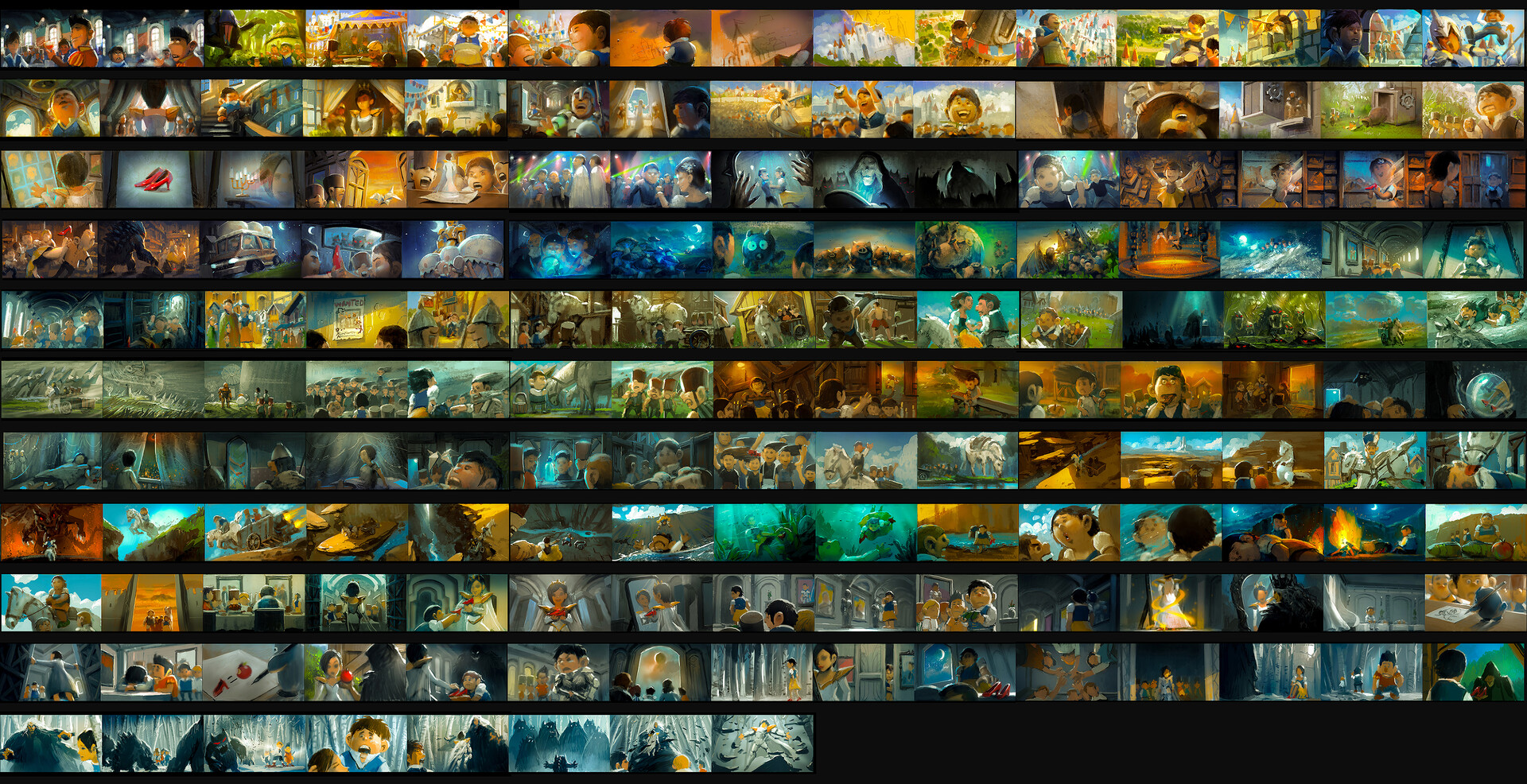 ArtStation - color key works for Red Shoes and the Seven Dwarfs (2015)