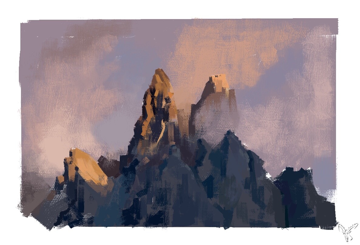 ArtStation - Study mountain