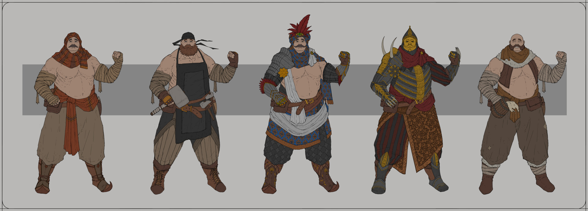 Michael Gaddi - Ottoman Brawler - Emir (Character art)
