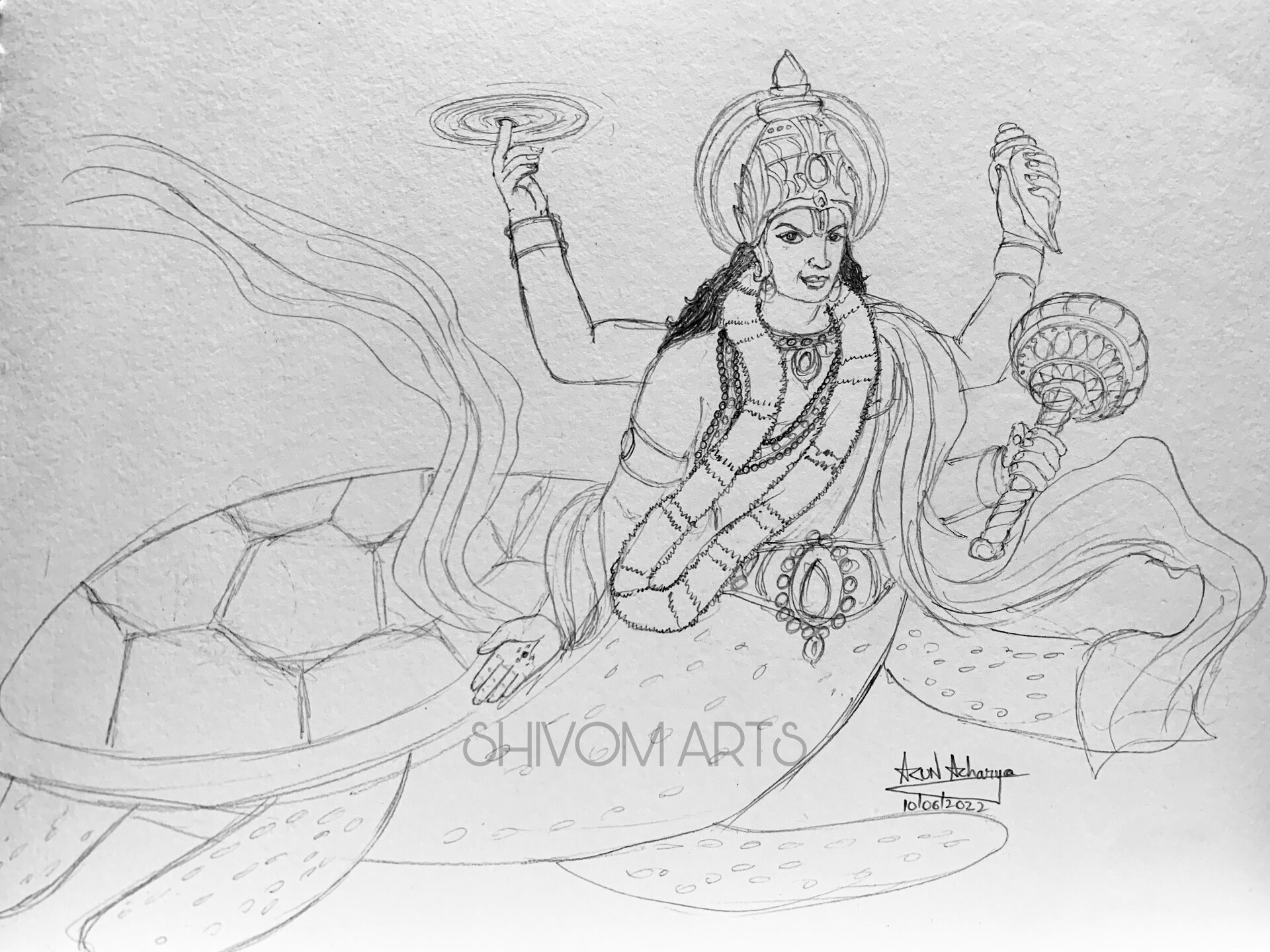 lord vishnu coloring pages