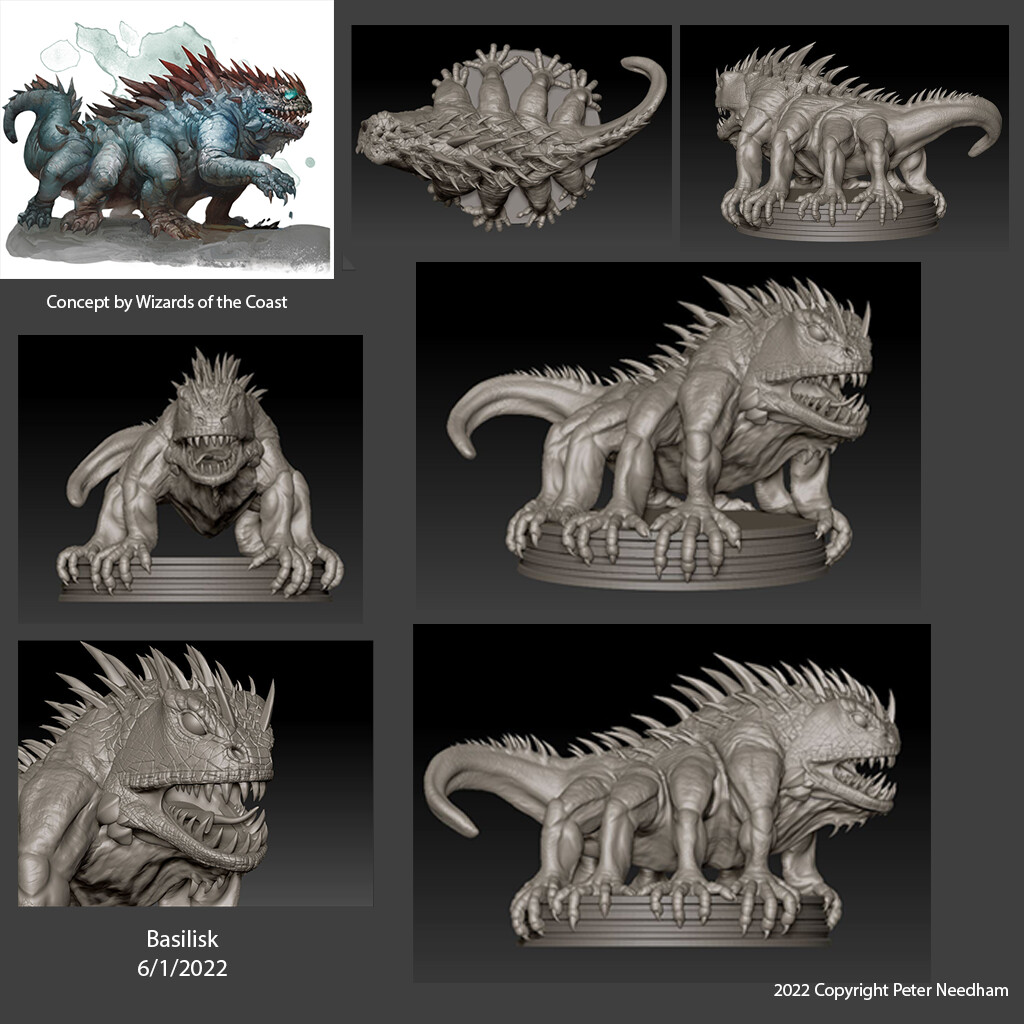 ArtStation - Basilisk Mini Sculpt