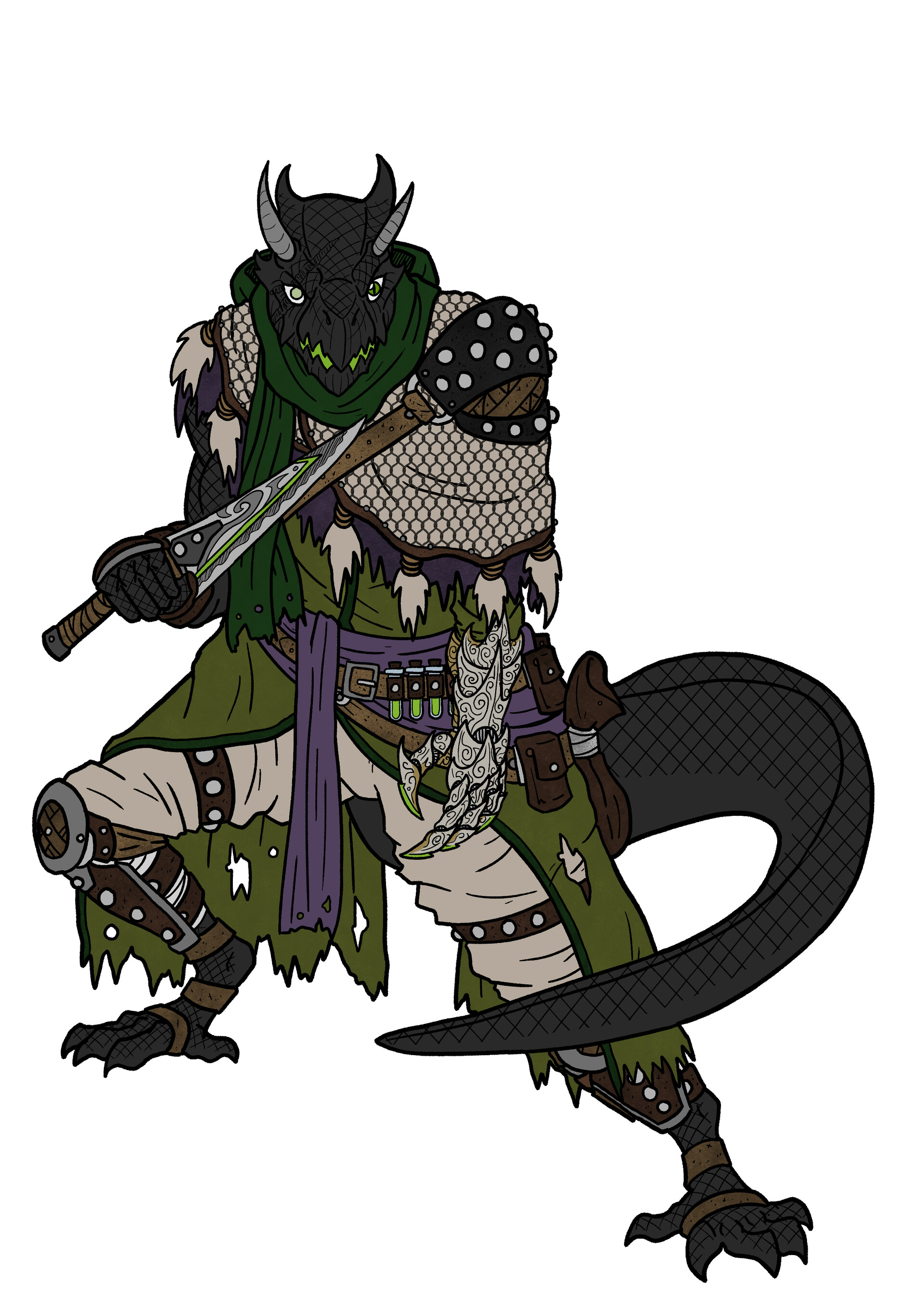 Arthur Beernaerts - Character design : Korleck Tetro, black dragonborn ...