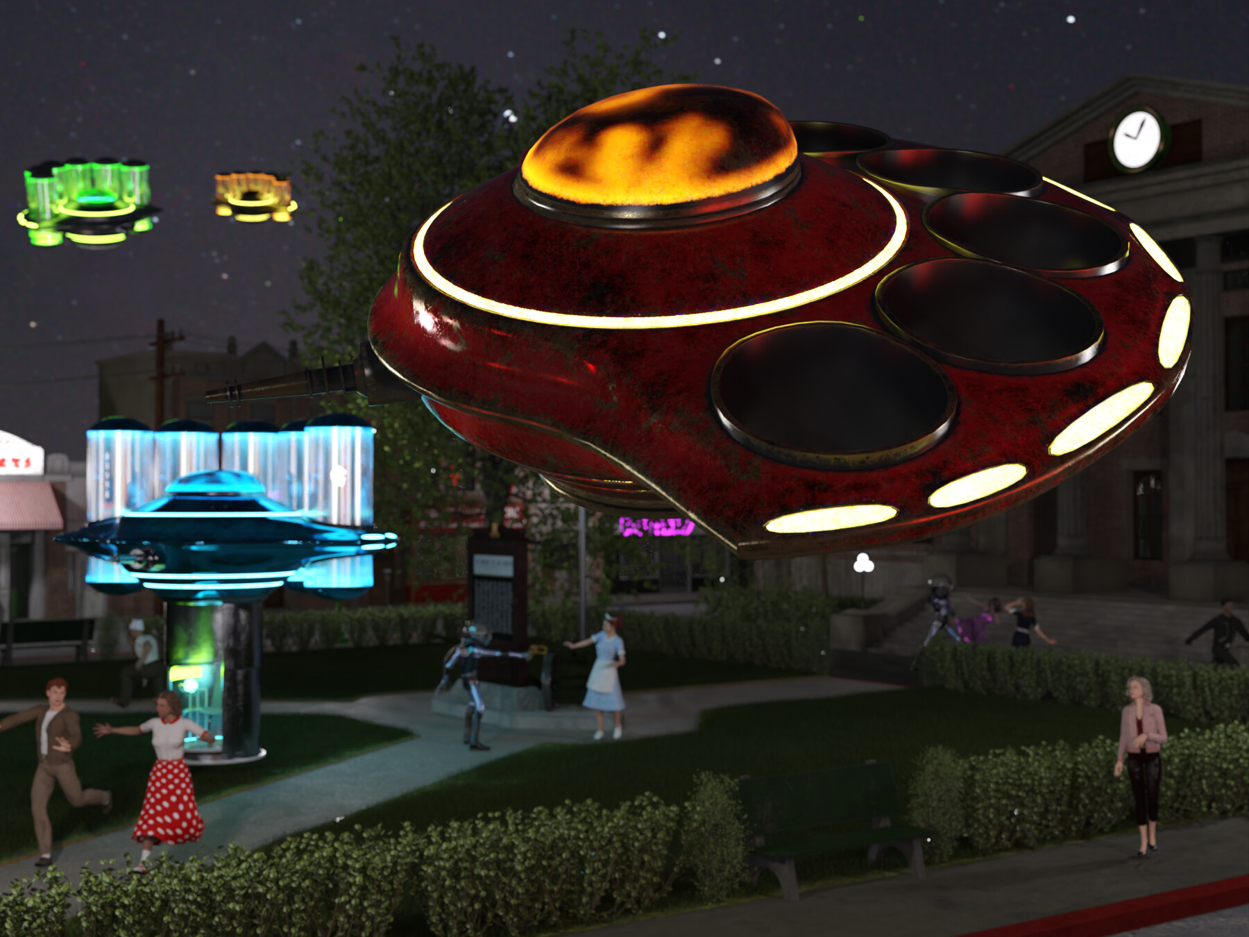 ArtStation - UFO Raiders - Friday Night Fun