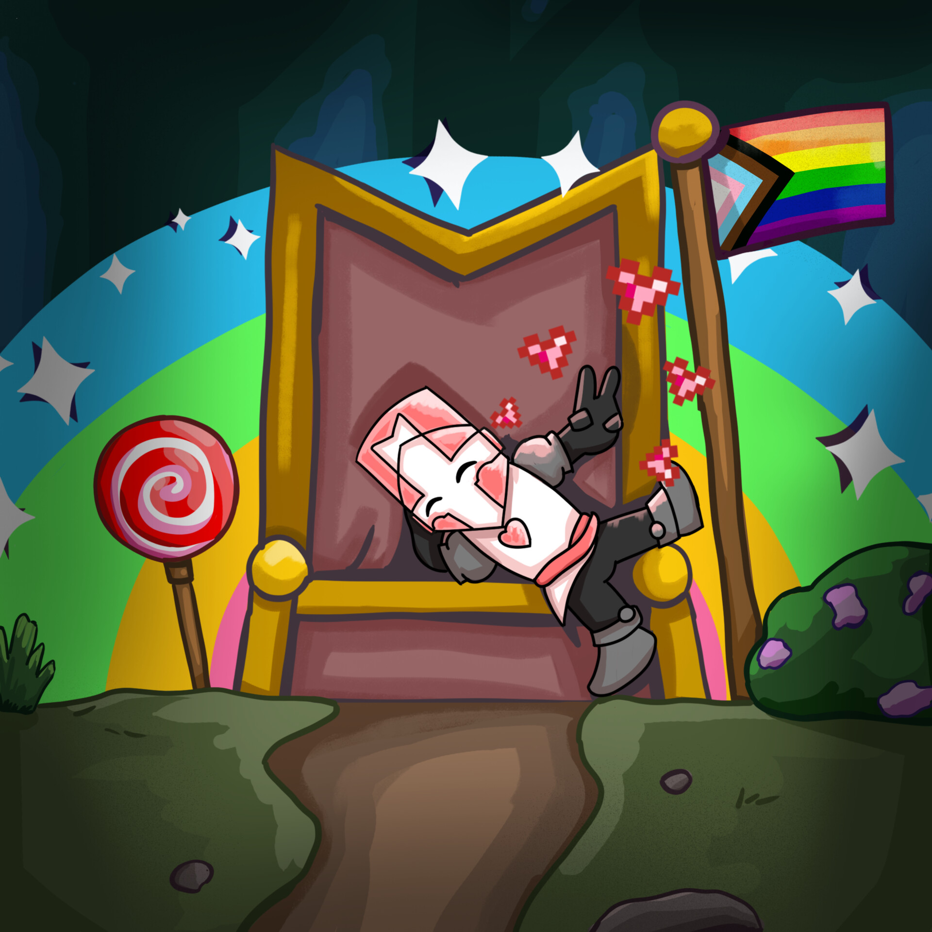 EddyPaintings - Pink Knight - Pico-Cross Collab!