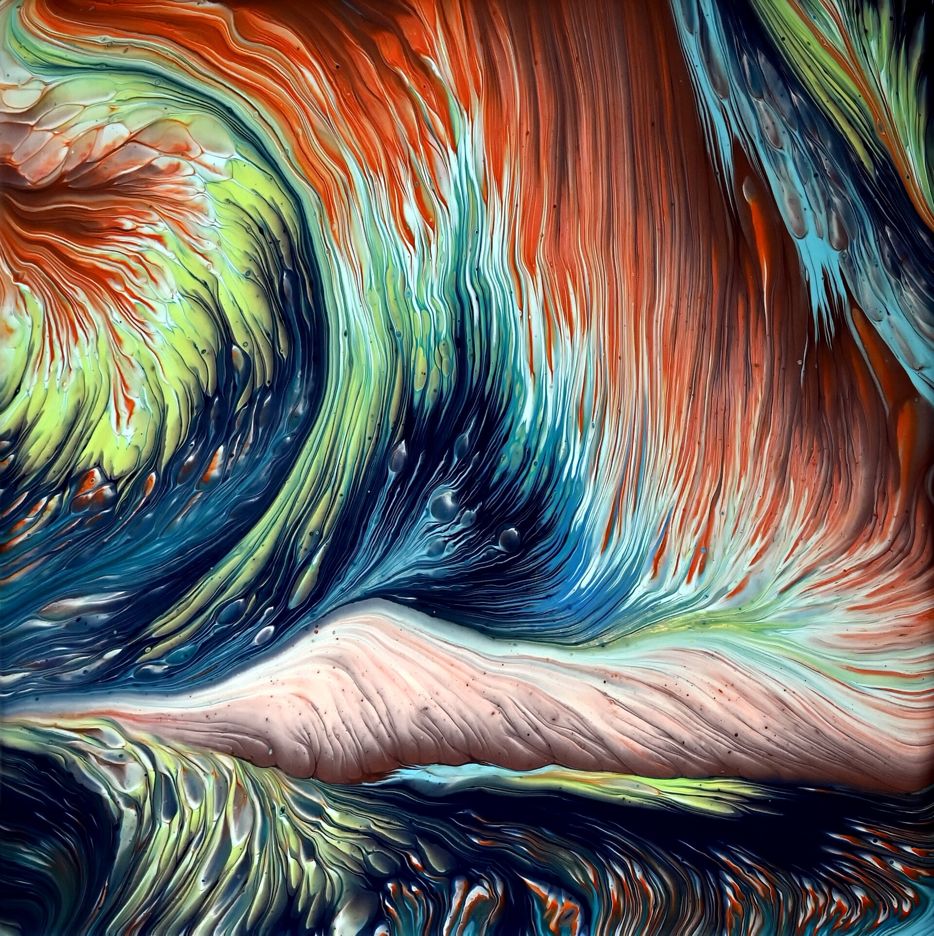 ArtStation - Beautiful Abstract LANDSCAPE painting ~ SPLIT CUP Acrylic ...