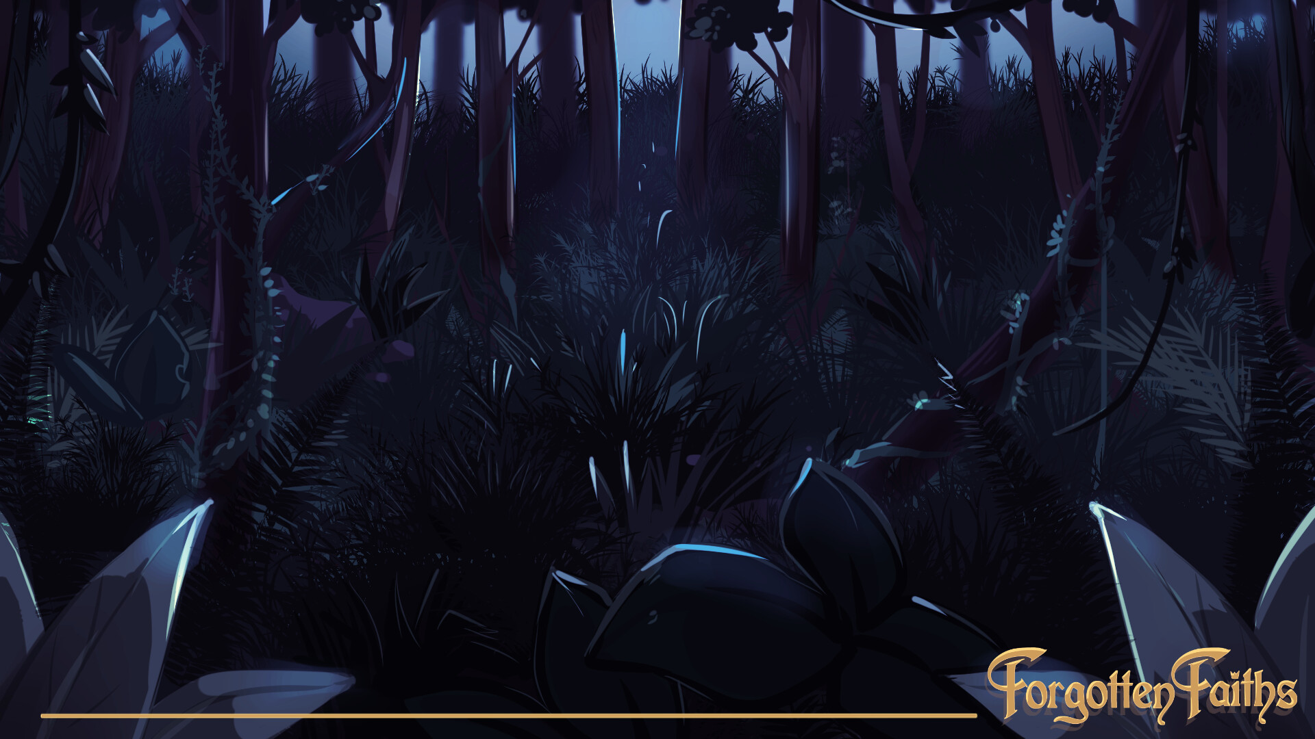 ArtStation - Jungle Scene (Nighttime) - Forgotten Faiths Concept Art