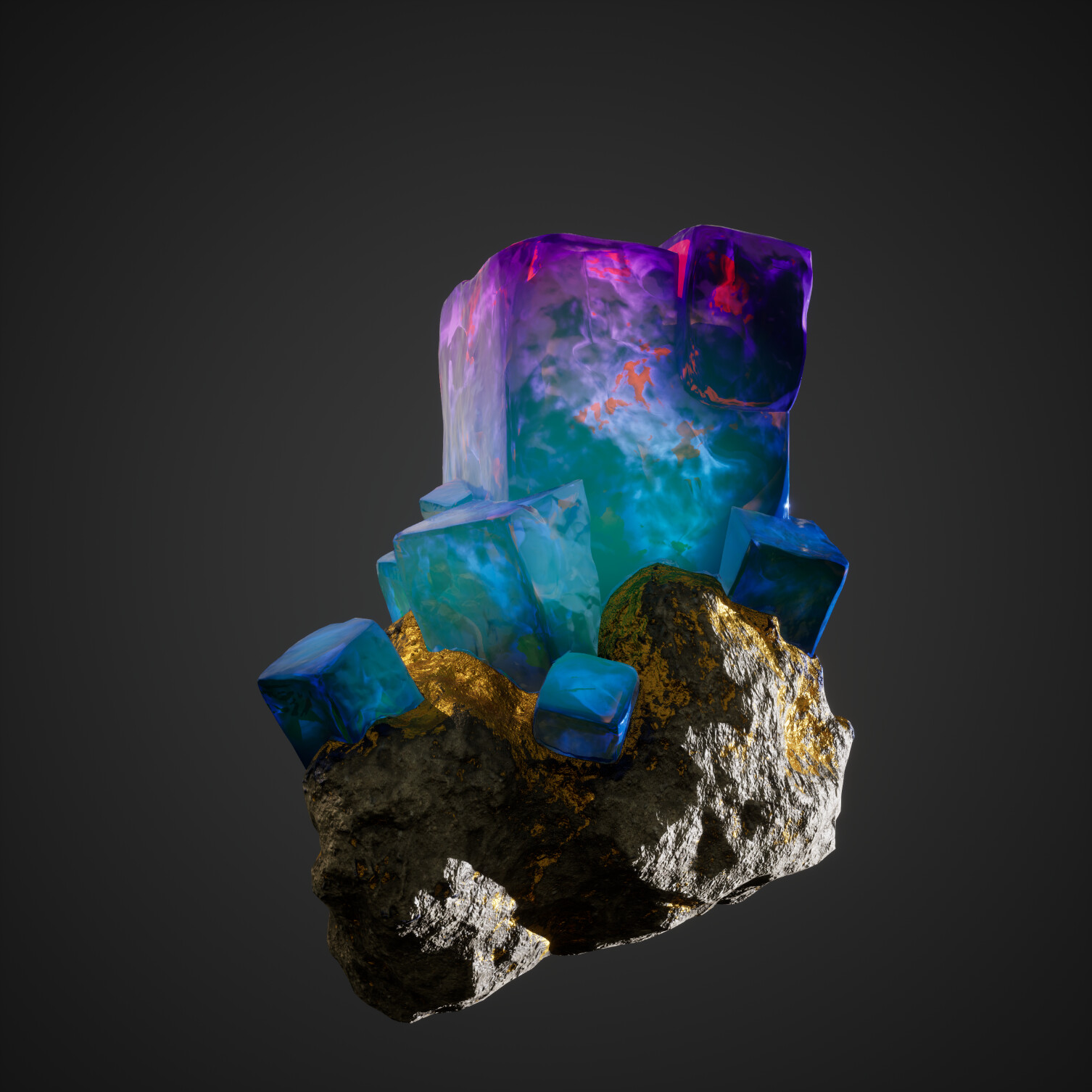 Carlos Cardenas - Blue Halite Crystal - UE5