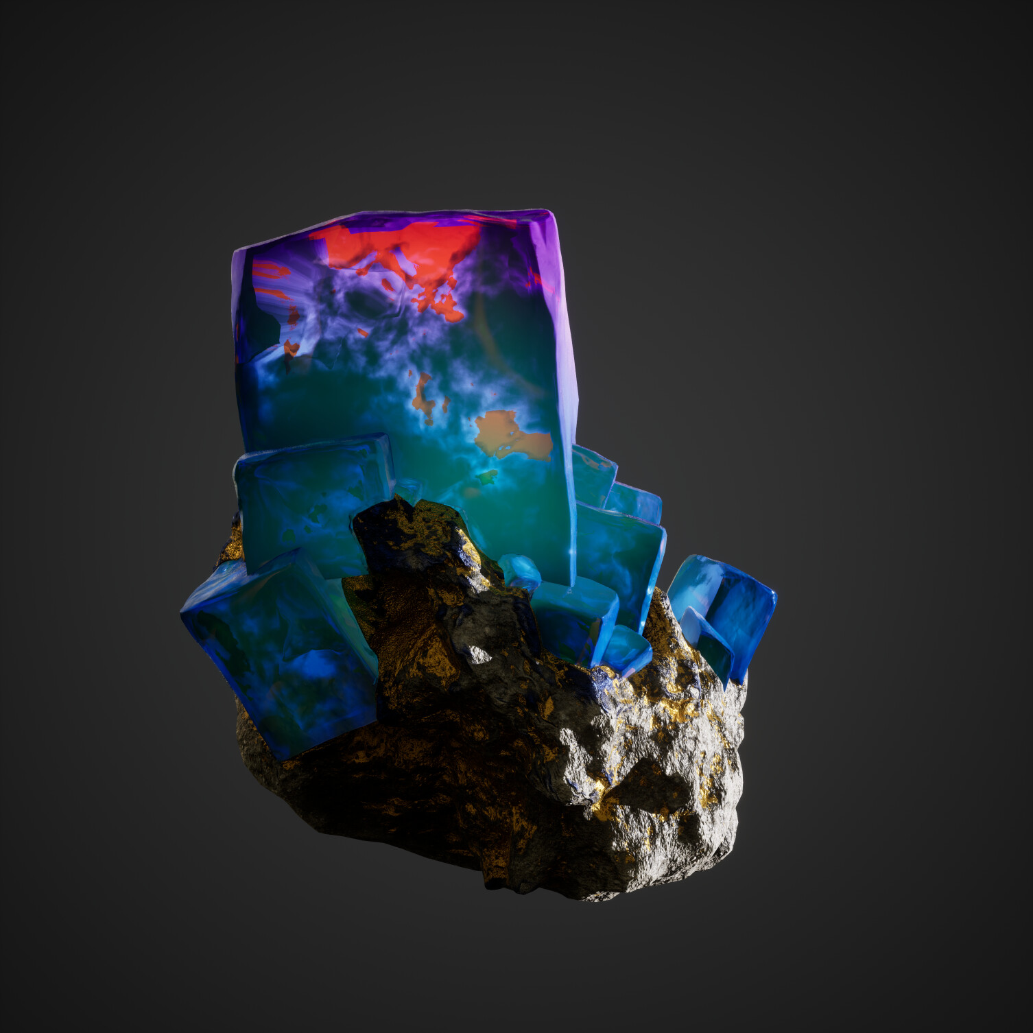 Carlos Cardenas - Blue Halite Crystal - UE5