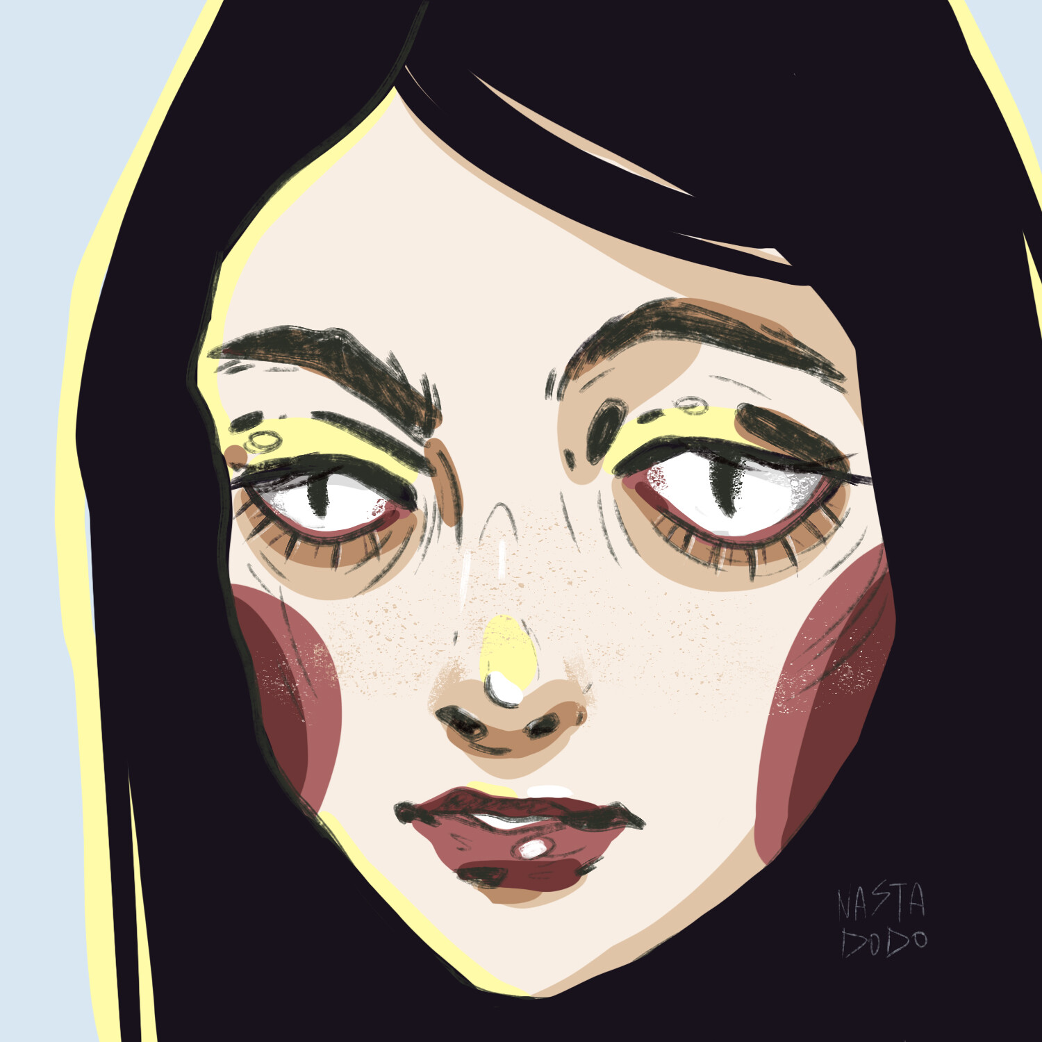 ArtStation - Выдуманный портрет | Nasta Dodo | Sticker