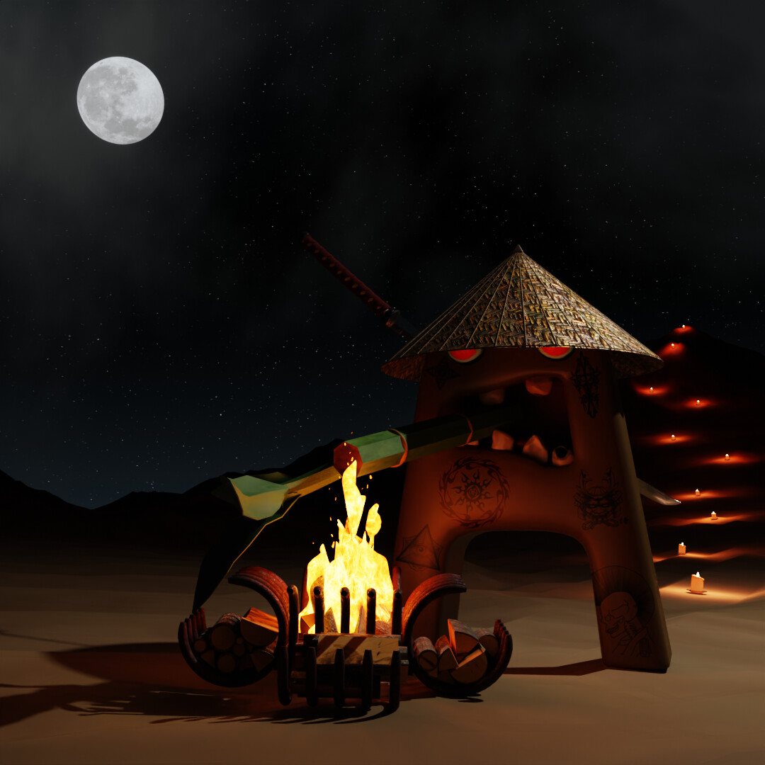 ArtStation - The letter "samurai"