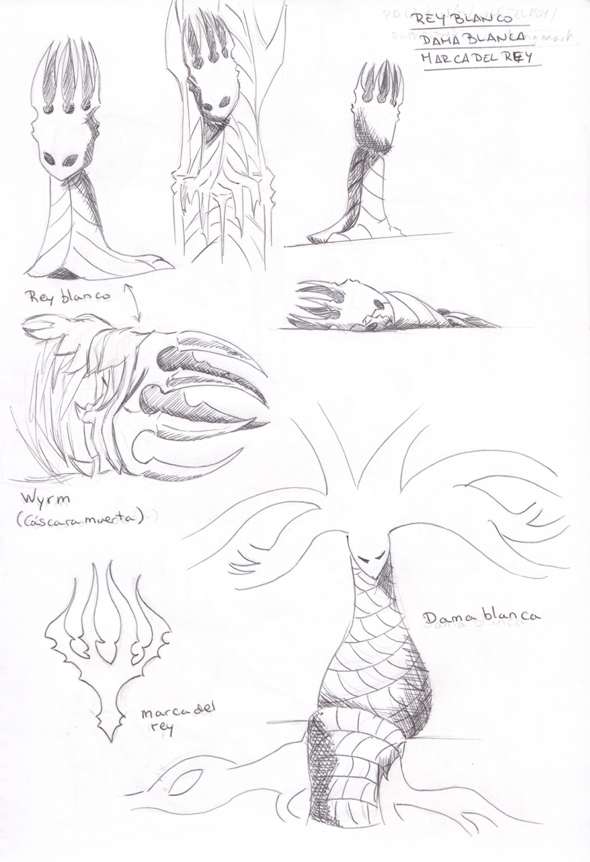 ArtStation - Studies of the Hollow Knight characters