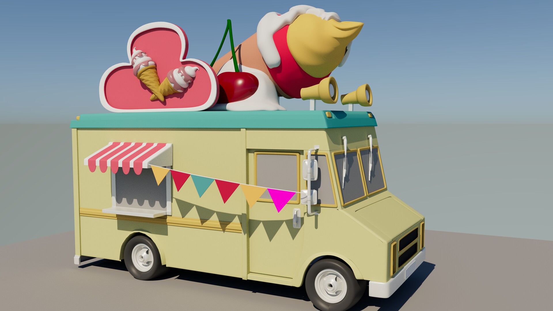ArtStation - ice cream van