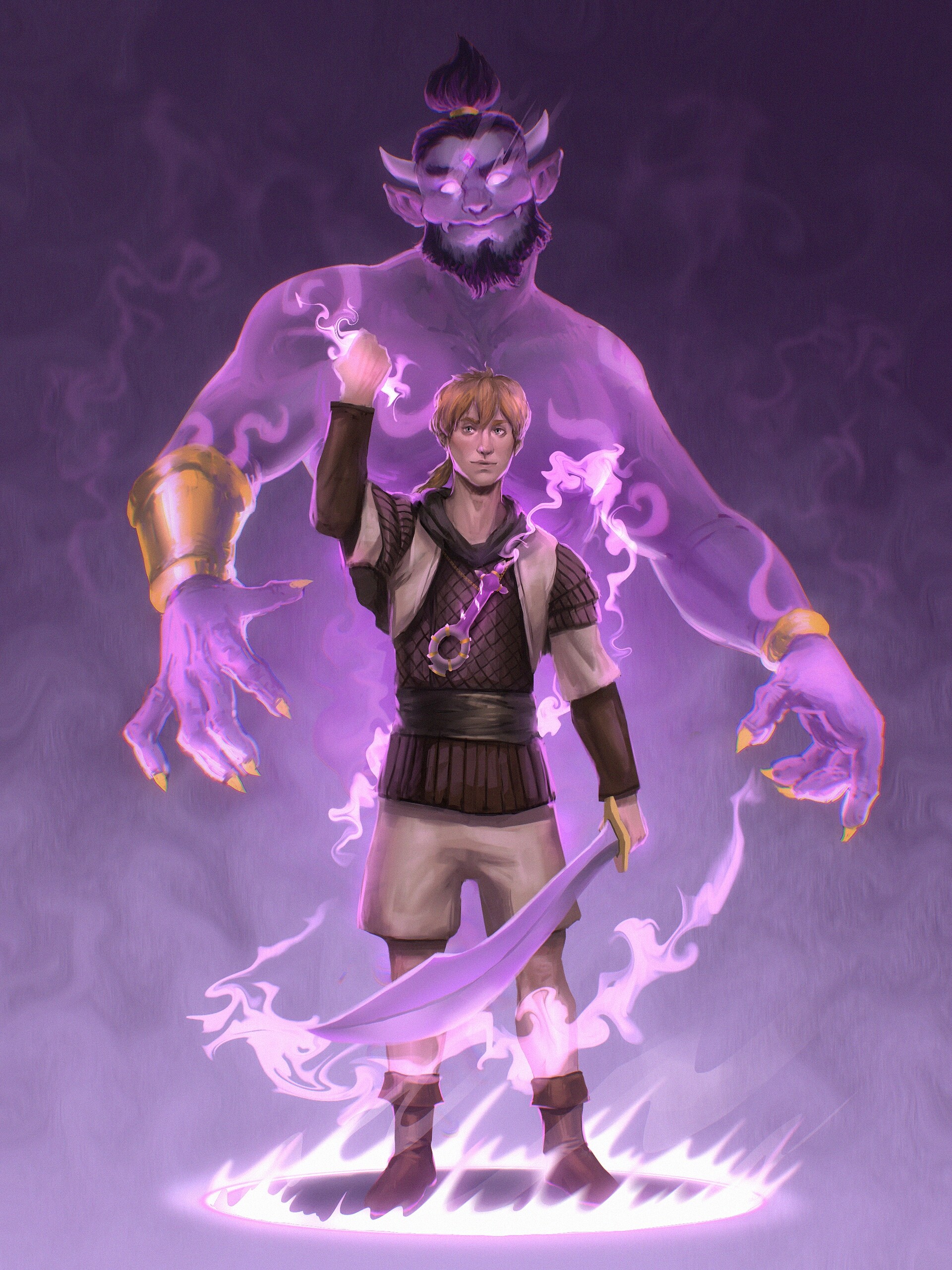 ArtStation - Animated Efreeti Warlock