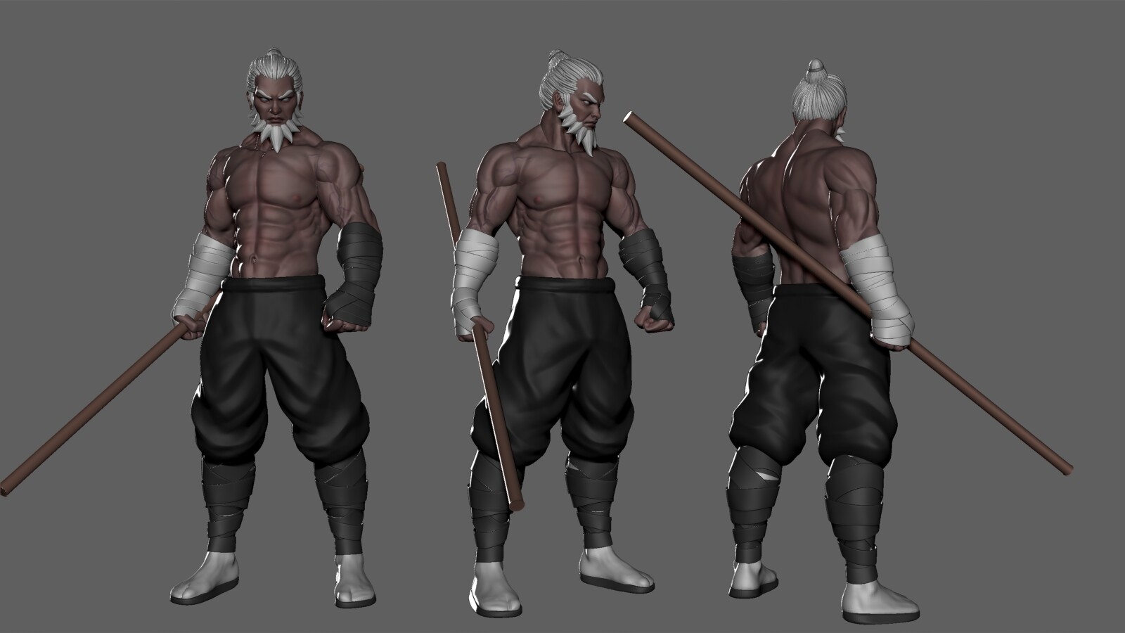 ArtStation - male hero practice base on 2d concept