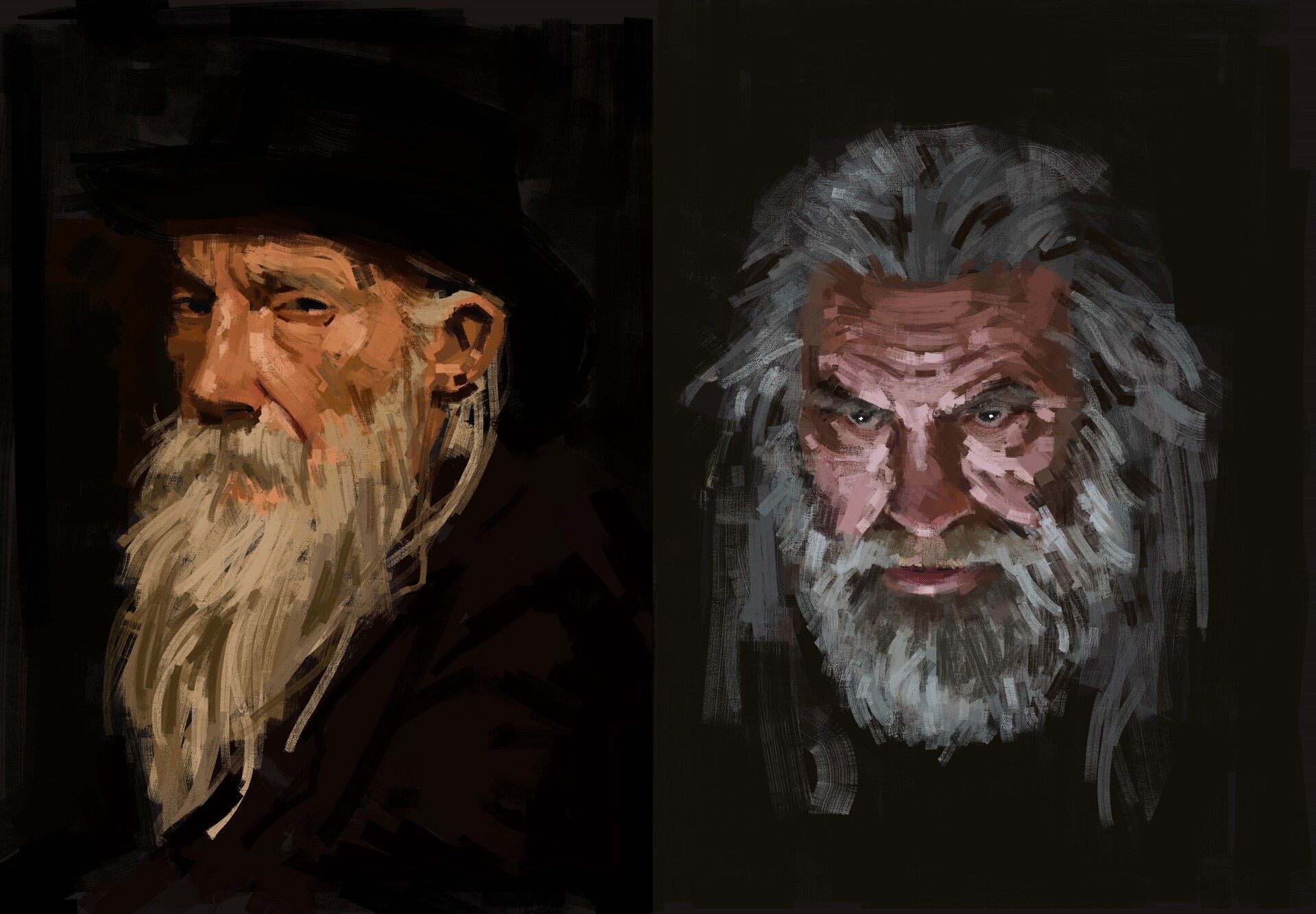 ArtStation - oldman portrait