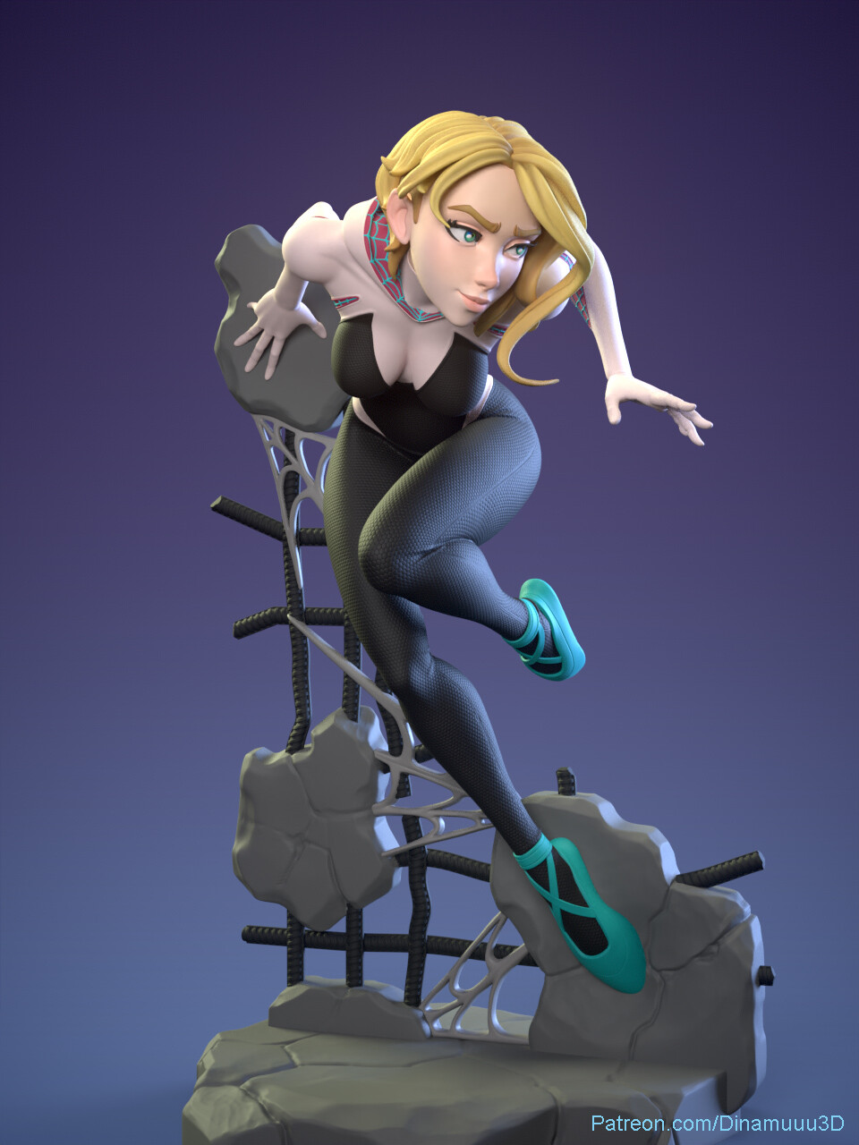 Dinamuuu 3D - Spider Gwen 3D Print Model STL