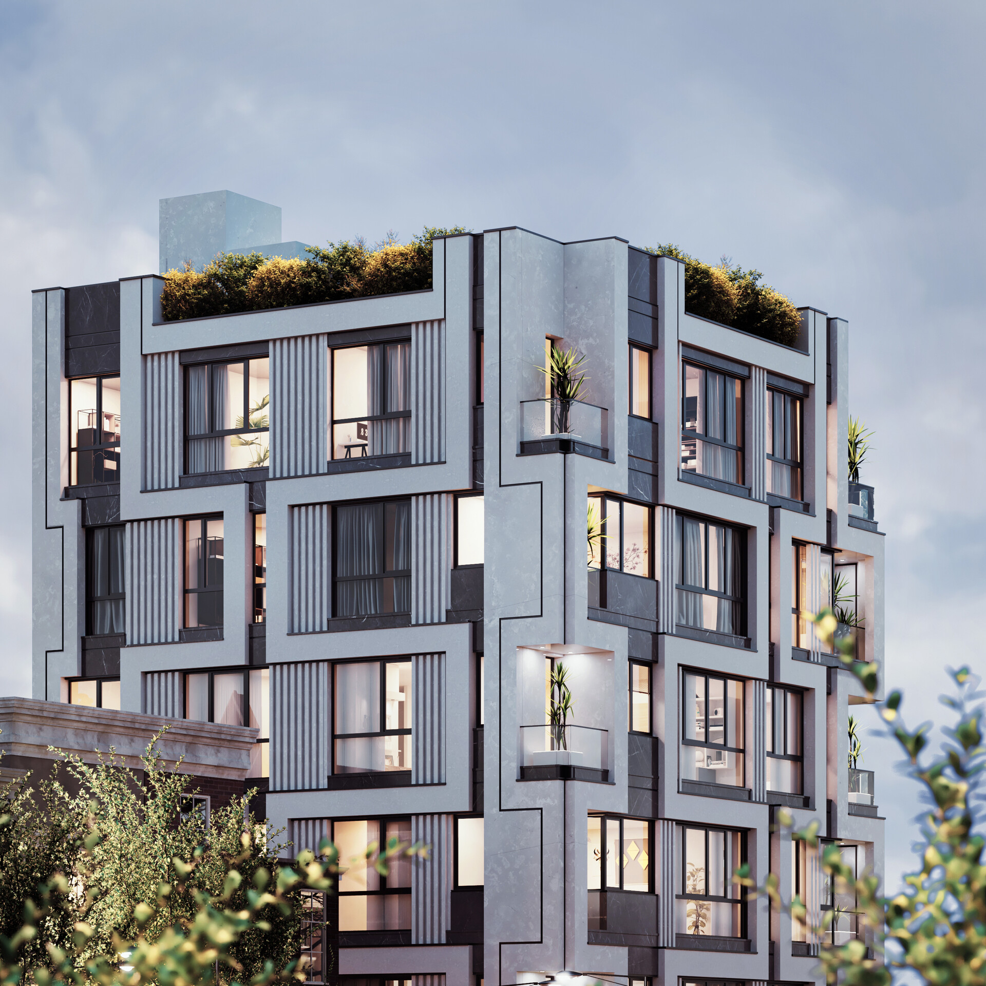 ArtStation - "The Corner Residential Building"