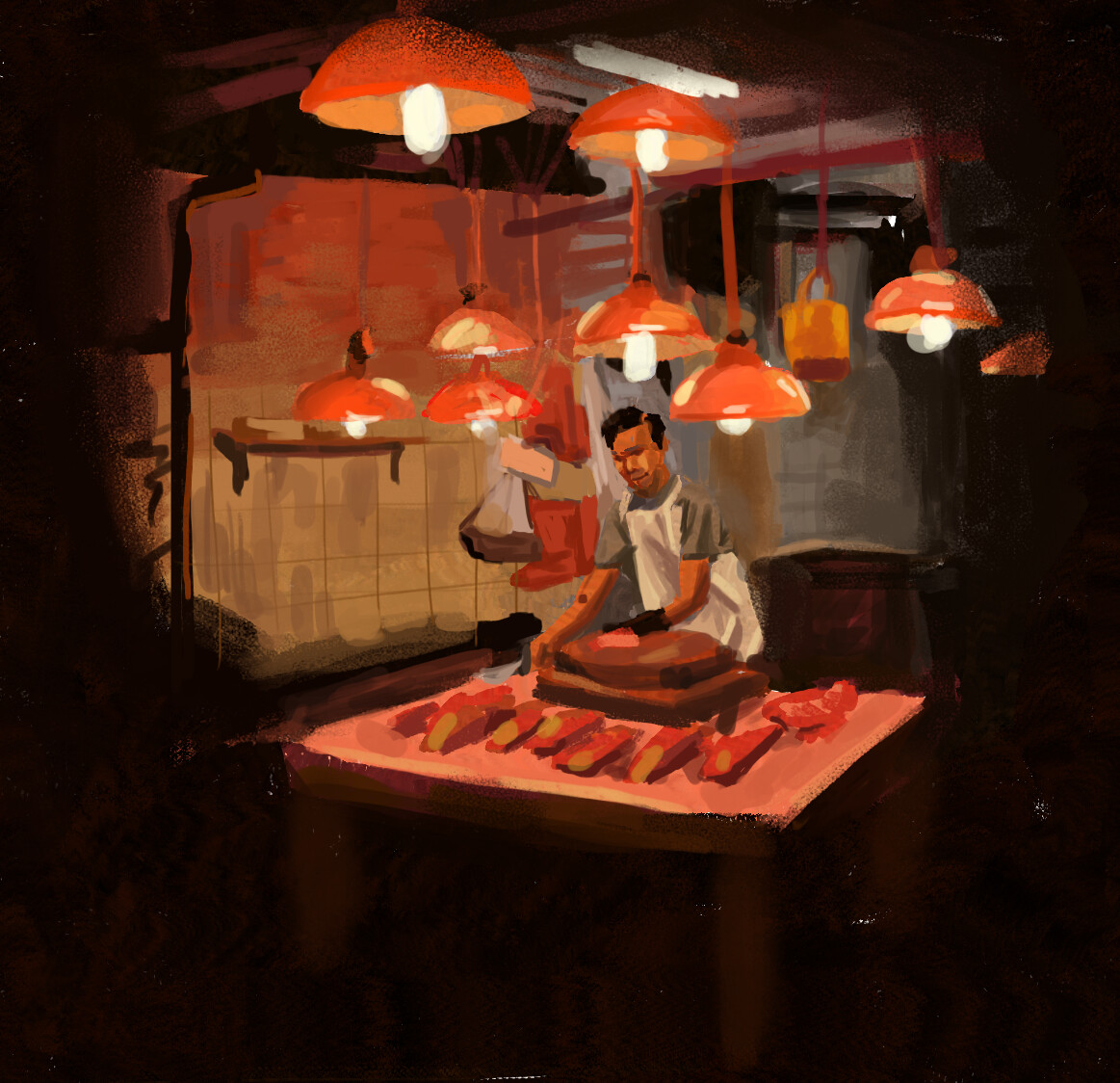 ArtStation - fish stall study