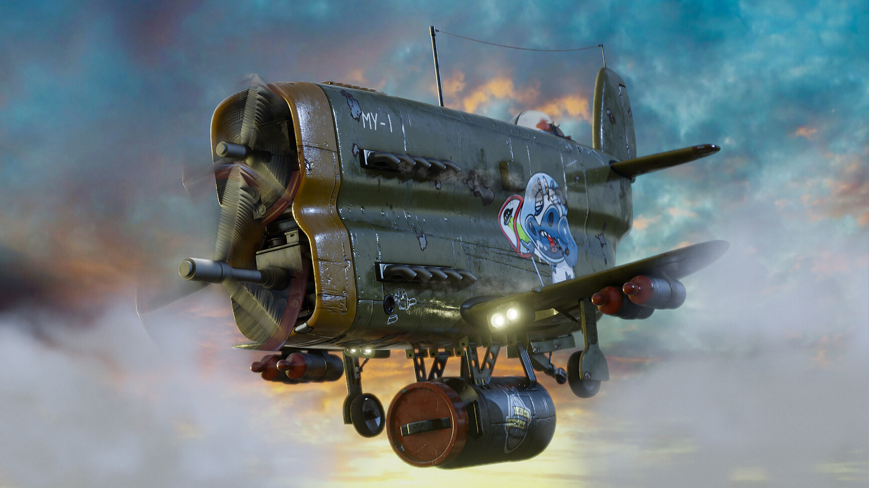 ArtStation - plane MU-1