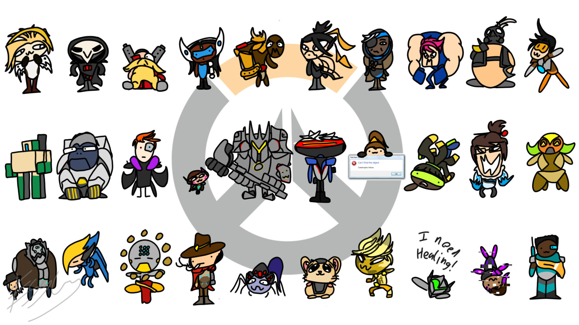 how to draw overwatch characters chibi