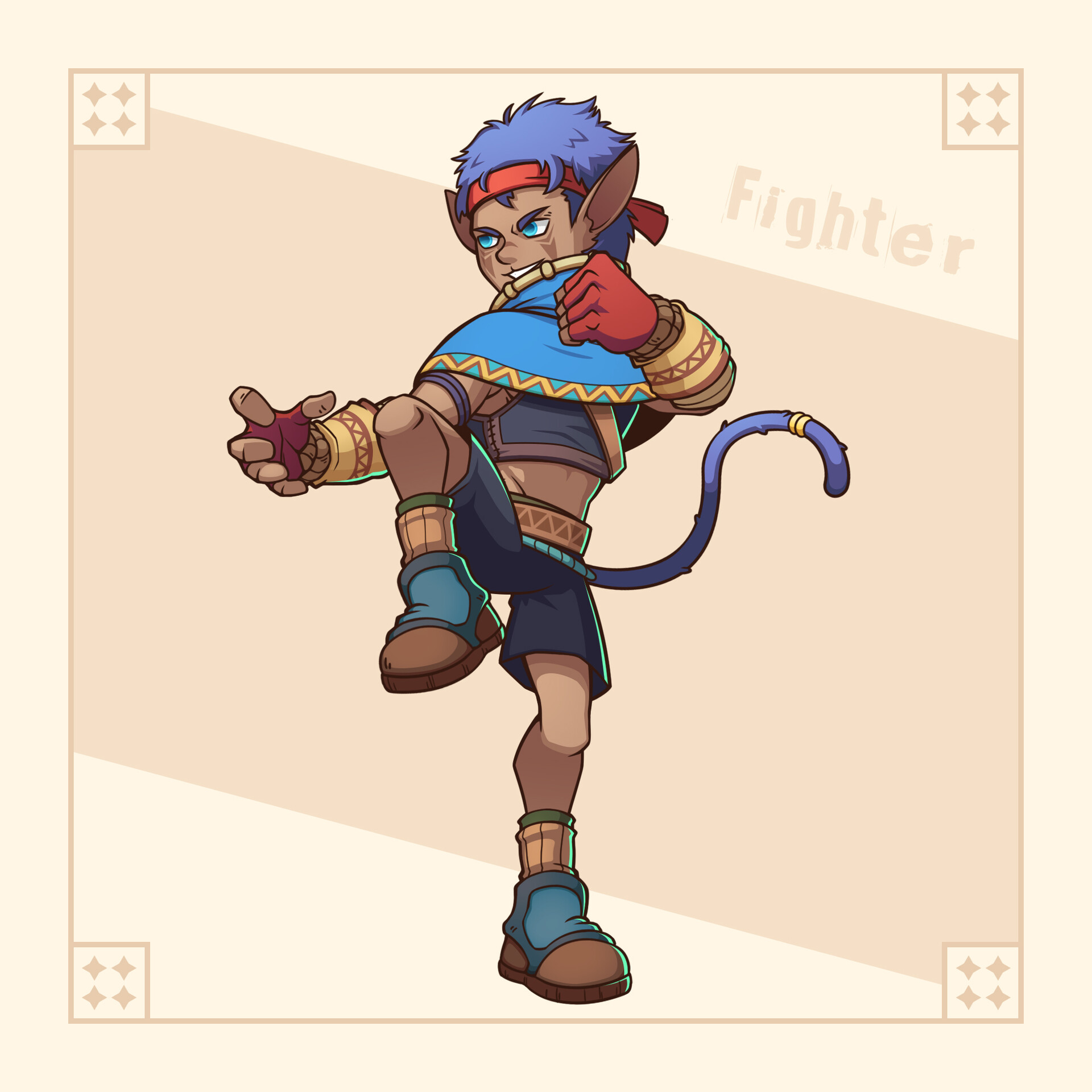 ArtStation - Mobile game character - Fighter