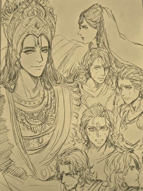 ArtStation - Pandavas Sketch