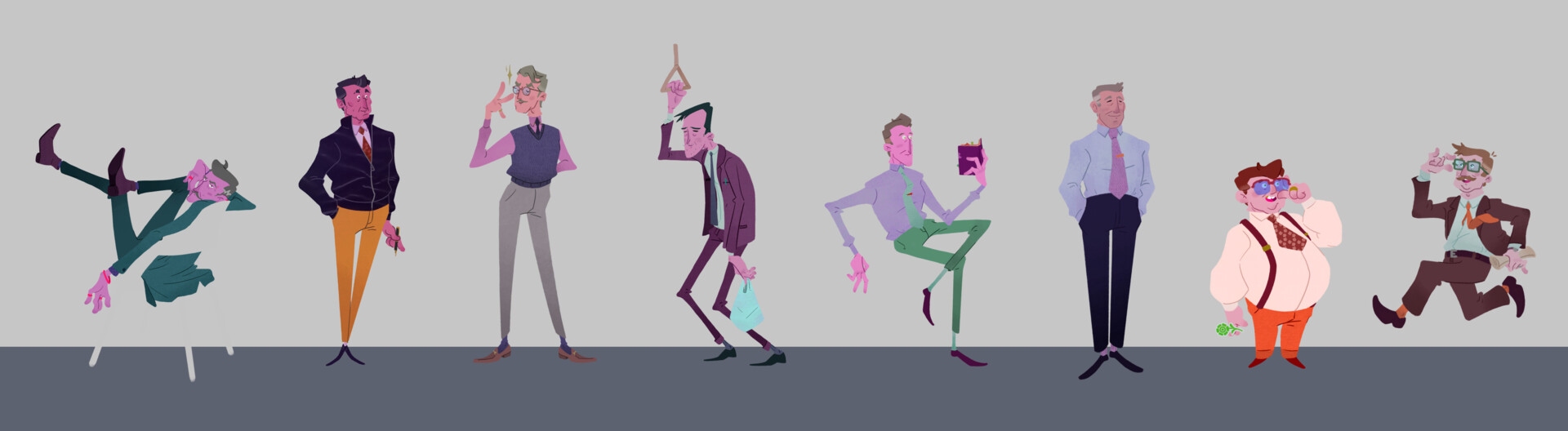 ArtStation - Salaryman Character Design Line Up