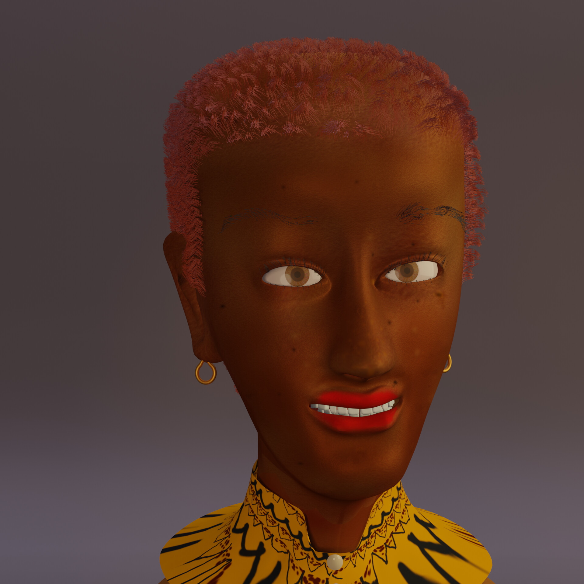 ArtStation - Low poly Afro Lady