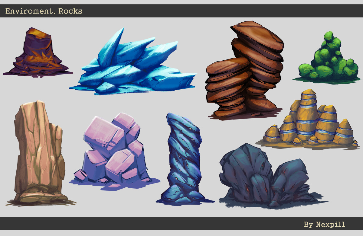 ArtStation - Enviroment, Rocks