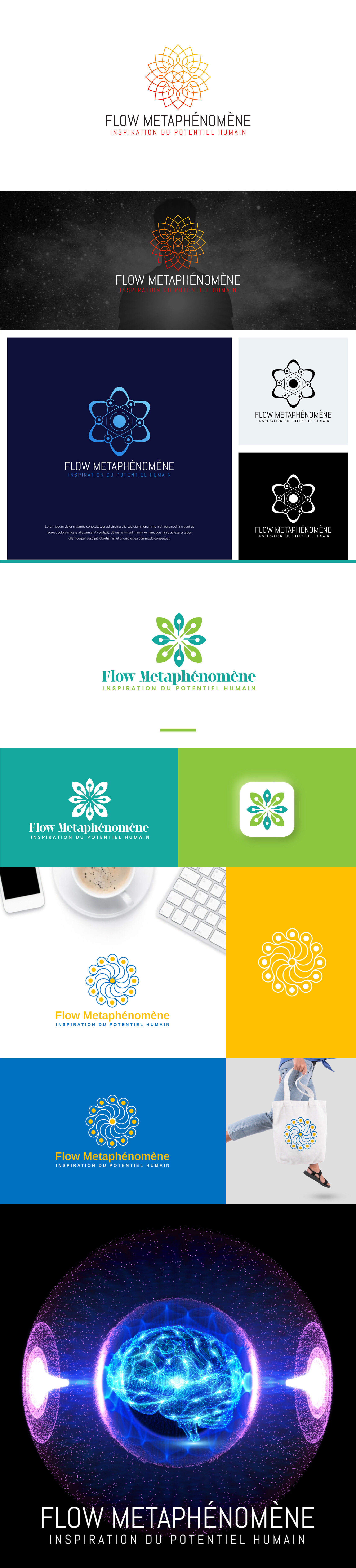 ArtStation - Flow Metaphenomene Logo Concepts | Brand Logo Design