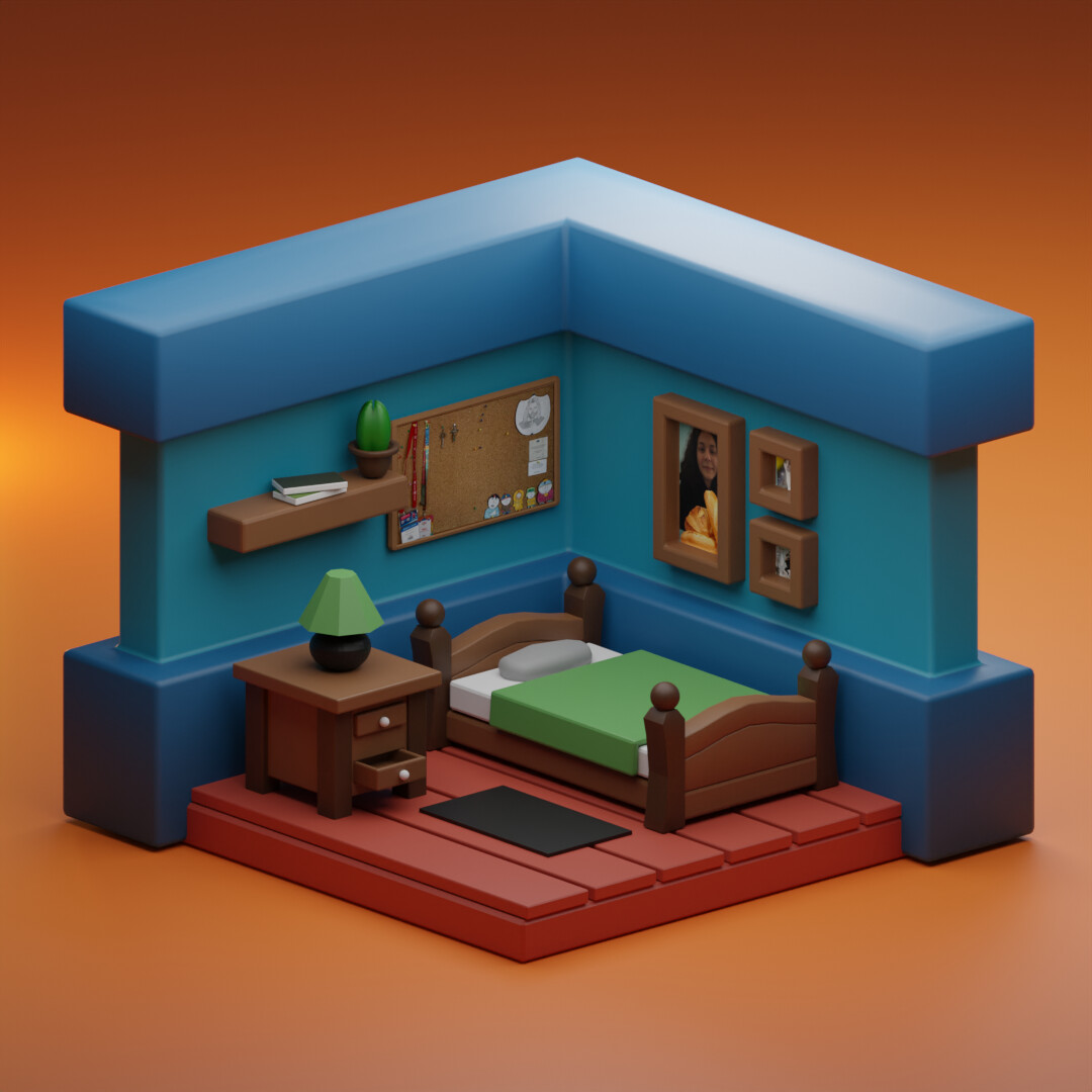 ArtStation - Low-poly Room