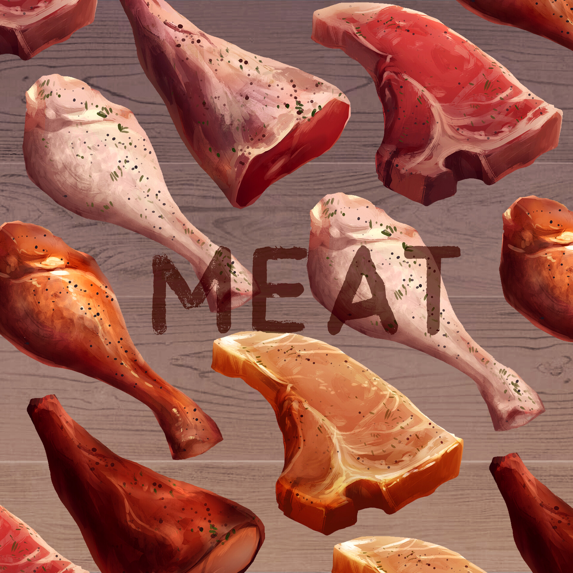 ArtStation - meat icons (NoAI)