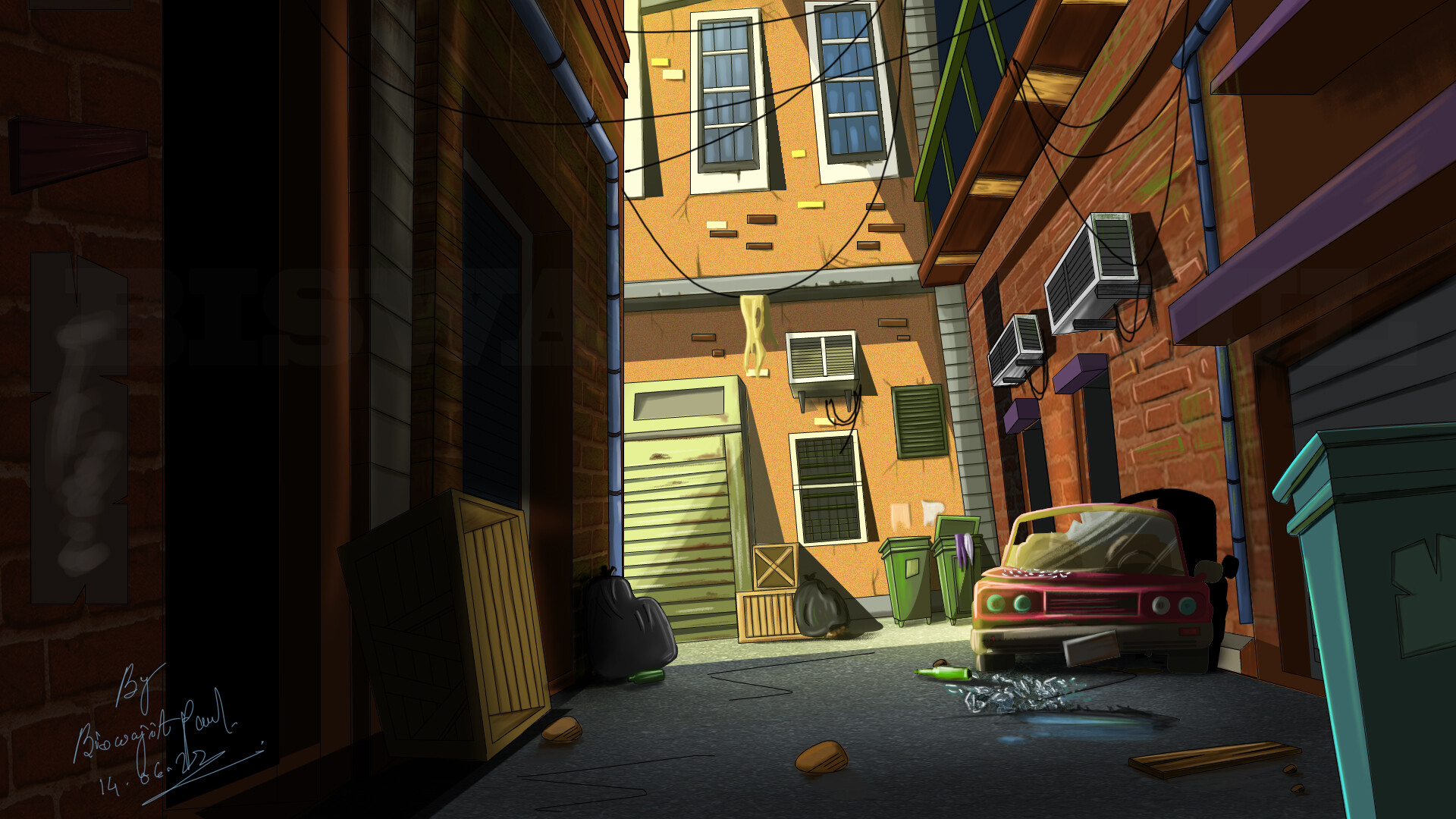 ArtStation - 2d background design